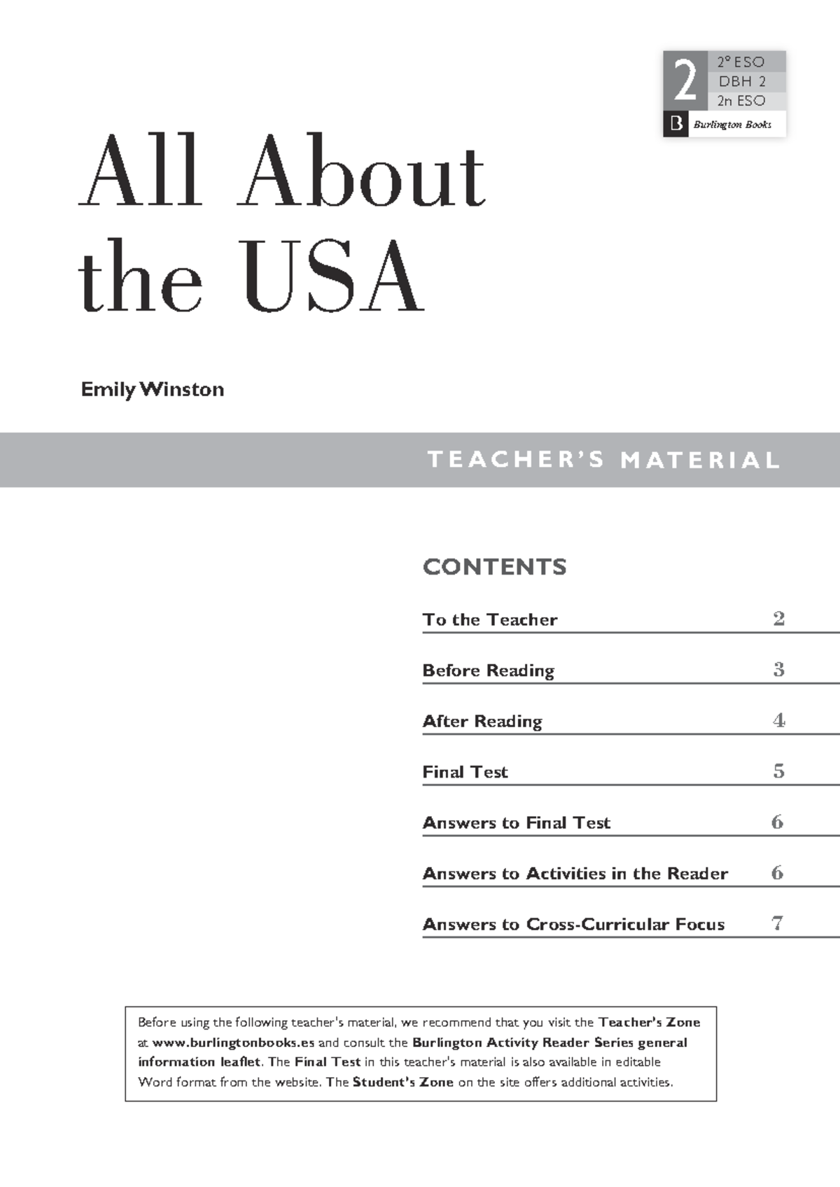 All About USA TM 13335 - Hello - CONTENTS To the Teacher 2 Before ...