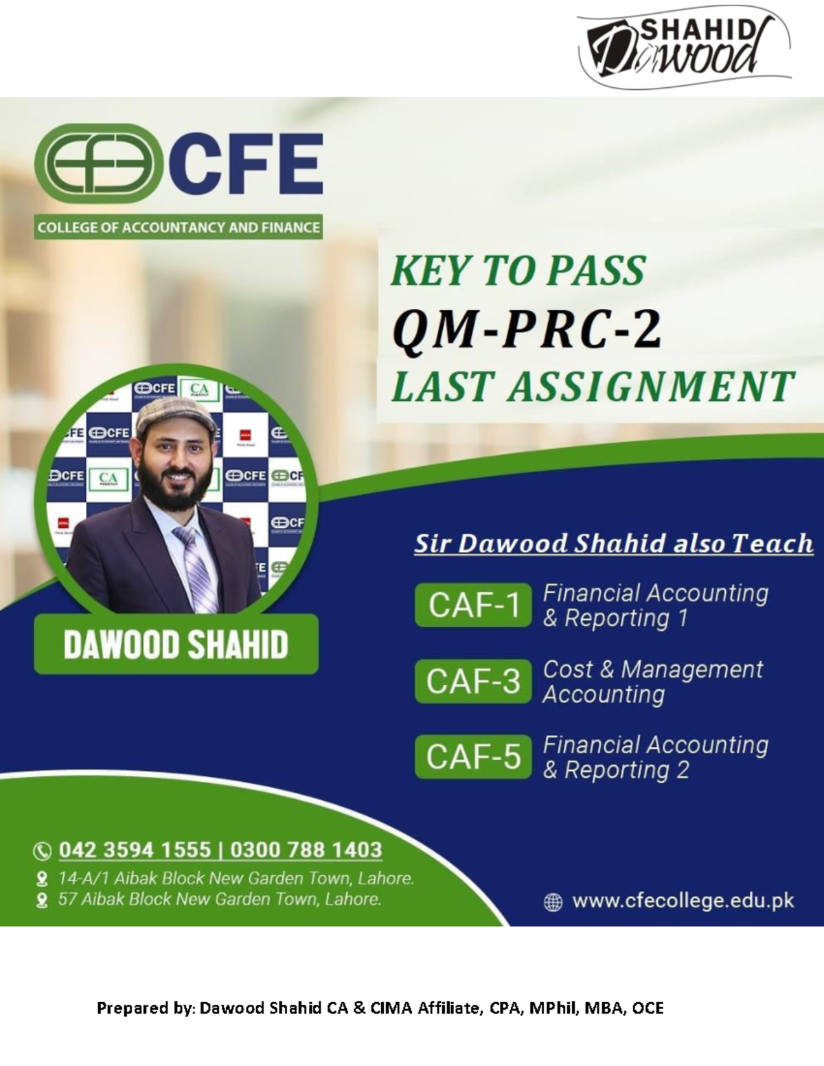 Last Assignment August 2023 - QM (PRC - 02) Last Assignment For August ...