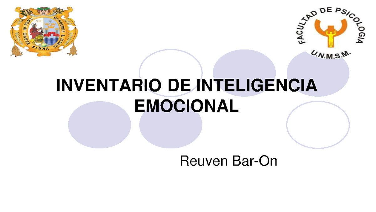 Teoría - ICE de Baron 2022 - INVENTARIO DE INTELIGENCIA EMOCIONAL ...