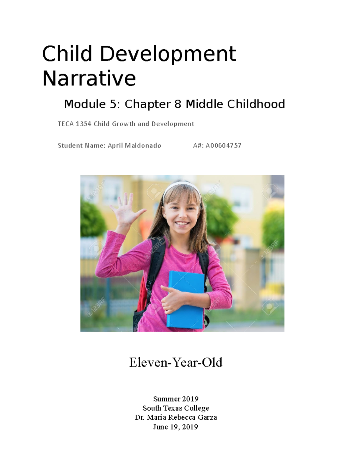 CDN Chapter 8 - Child Development Narrative Module 5: Chapter 8 Middle ...
