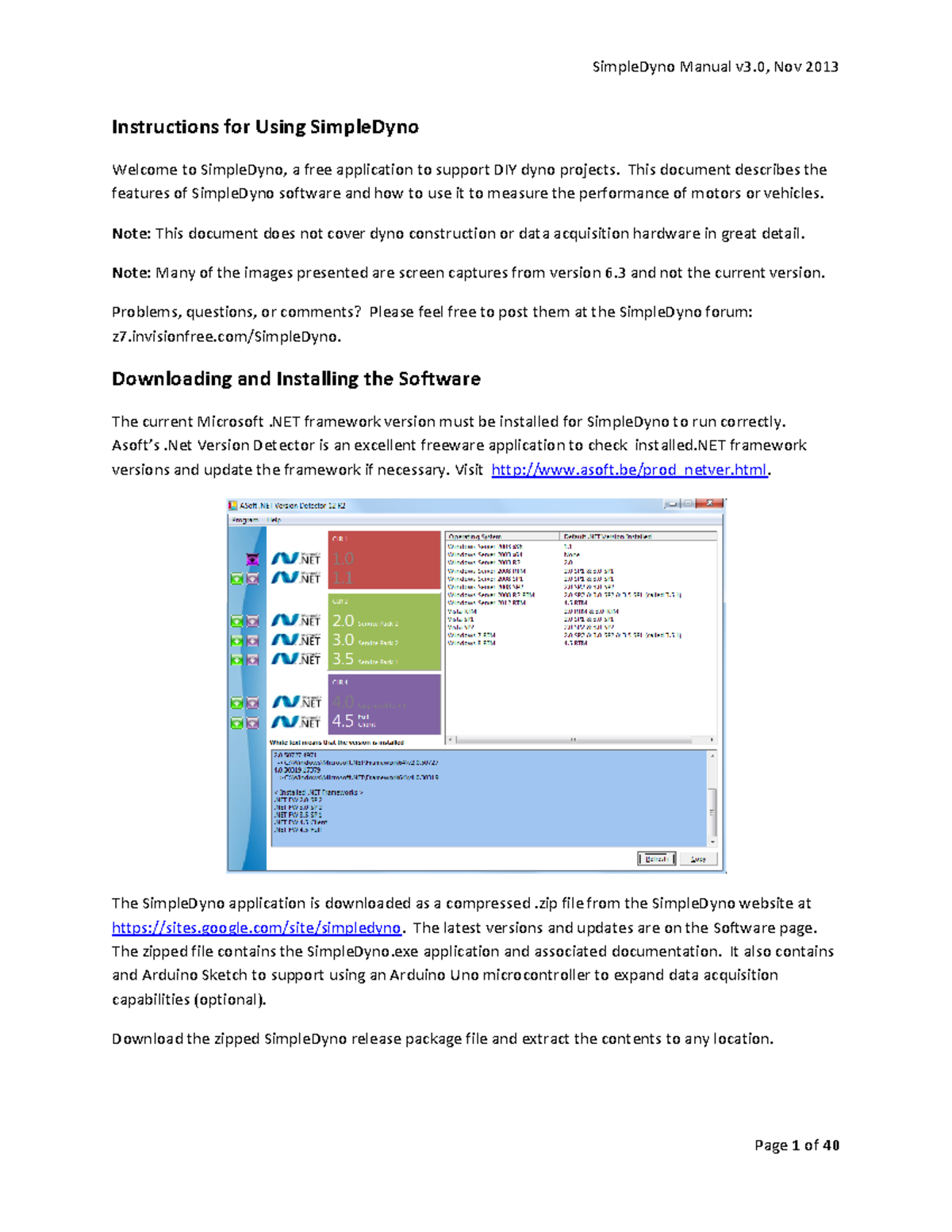 Instructions for using Simple Dyno 6 - Instructions for Using SimpleDyno Welcome to SimpleDyno ...
