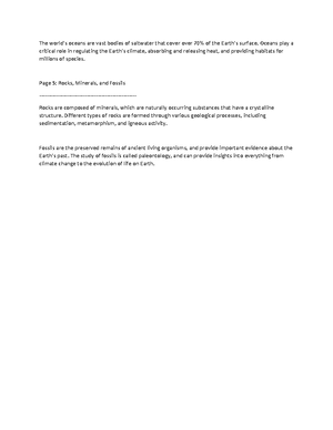 Dynamic Planet Earth Science Cheat Sheet P1 - Week 1: Rocks and ...