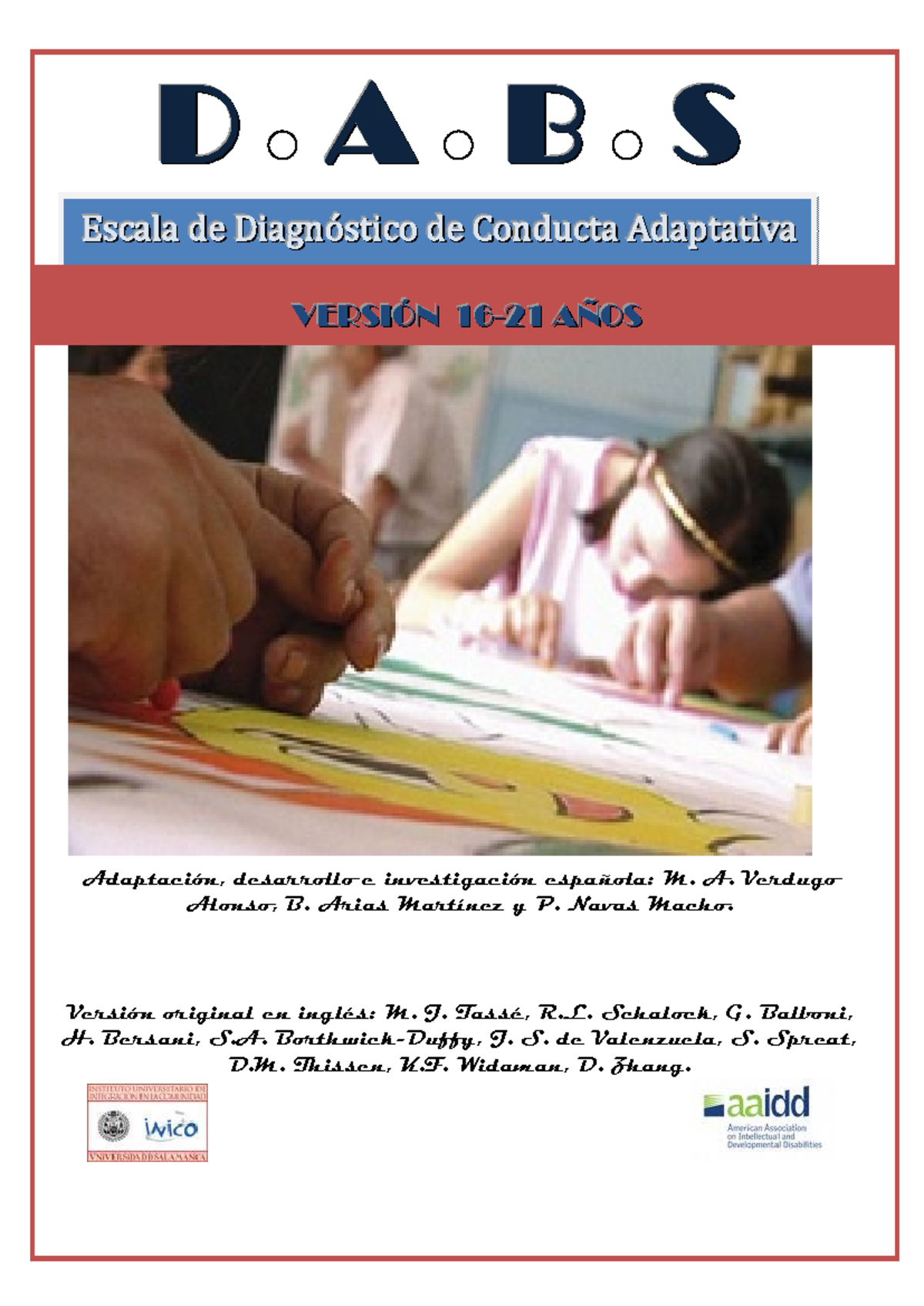 DABS 16-21 años Escala final - DDD AAA BBB SSS Adaptación, desarrollo e ...