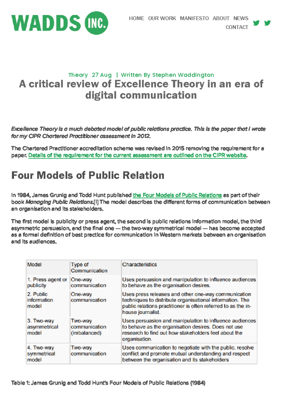 A critical review of Excellence Theory in an era of digital ...
