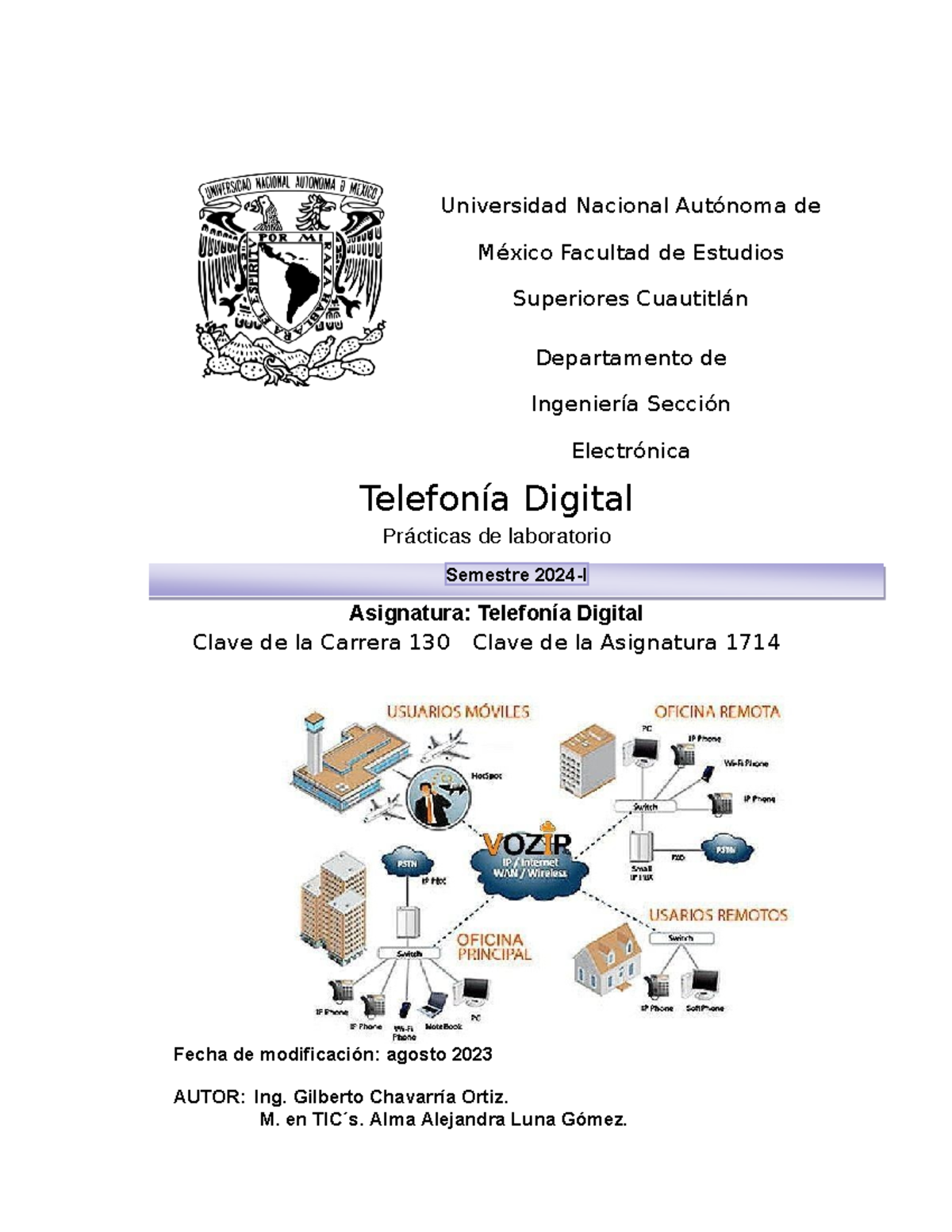 M Telefonia Digital 2024-1 - Semestre 2024-I Universidad Nacional ...