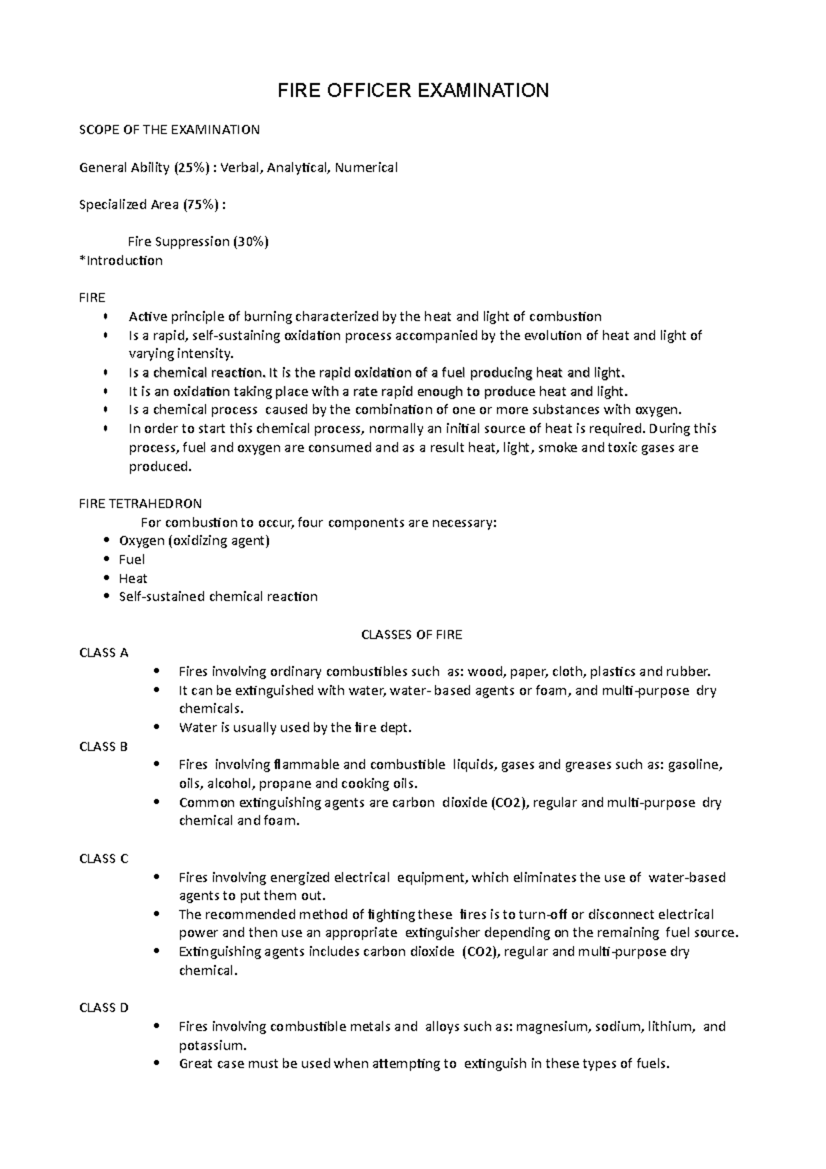 443670998-FOE-Reviewer - FIRE OFFICER EXAMINATION SCOPE OF THE ...