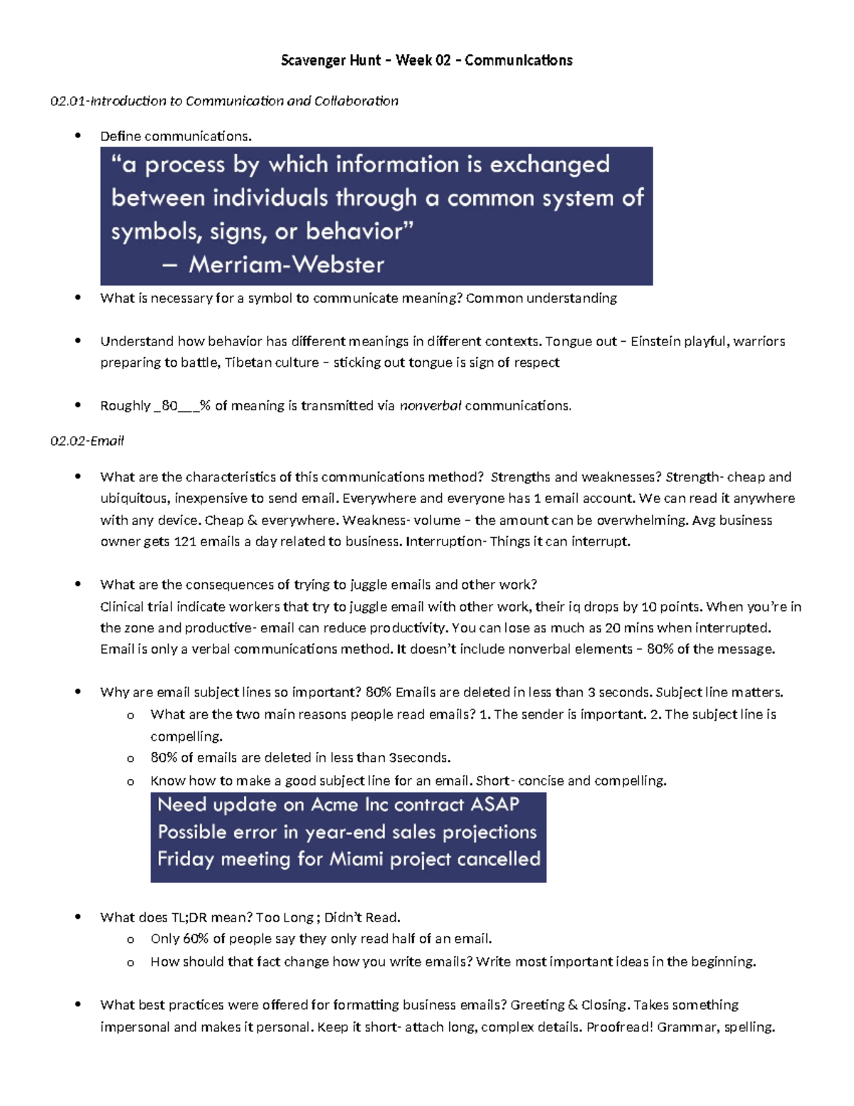 Scavenger Hunt 02-Communications - Scavenger Hunt – Week 02 ...