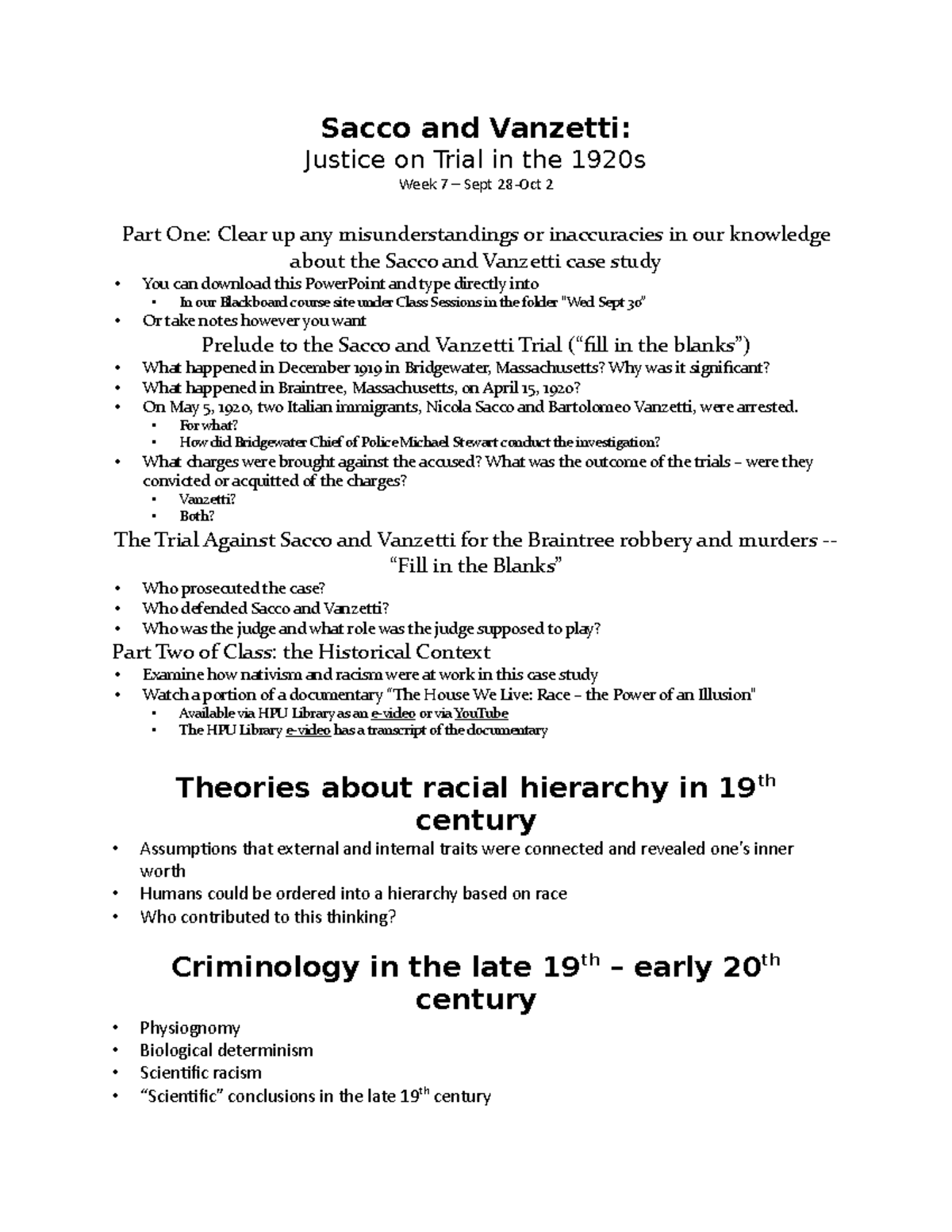 Justice on Trial in the 1920s - Sacco and Vanzetti: Justice on Trial in ...