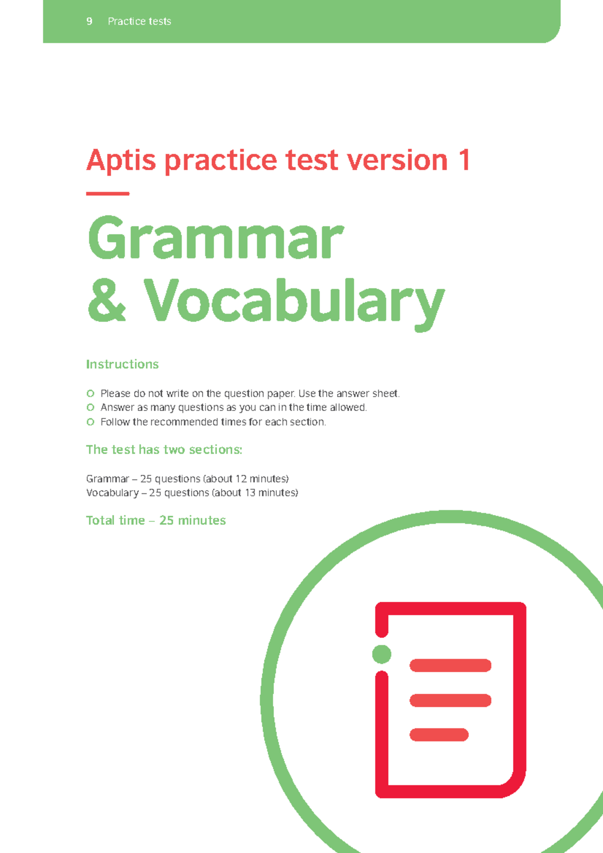 TEST 1 Apits 2020 - Examen de Aptis general - Aptis practice test ...