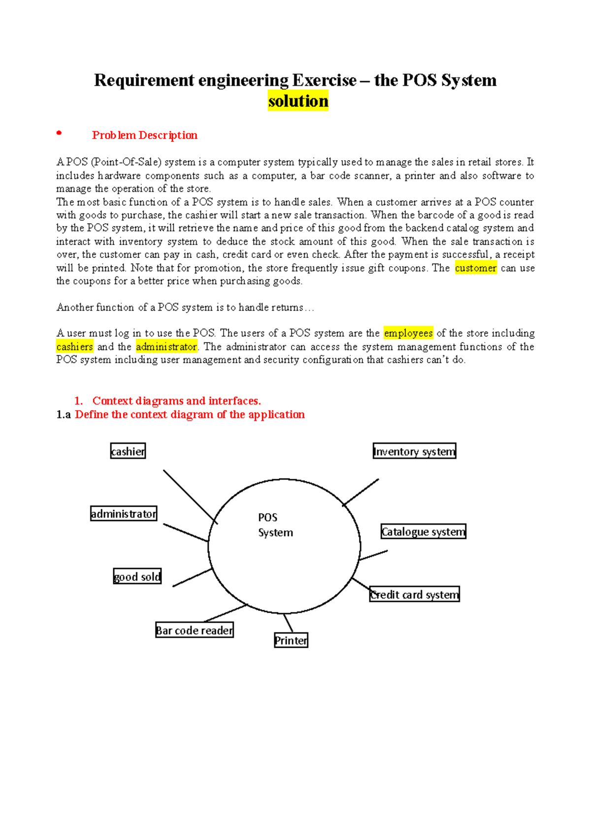 The-POS-system - POS System Printer Bar code reader Credit card system ...