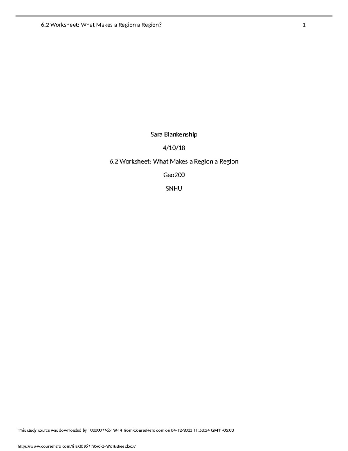 6 2 Worksheet 6 Worksheet What Makes A Region A Region 1 Sara