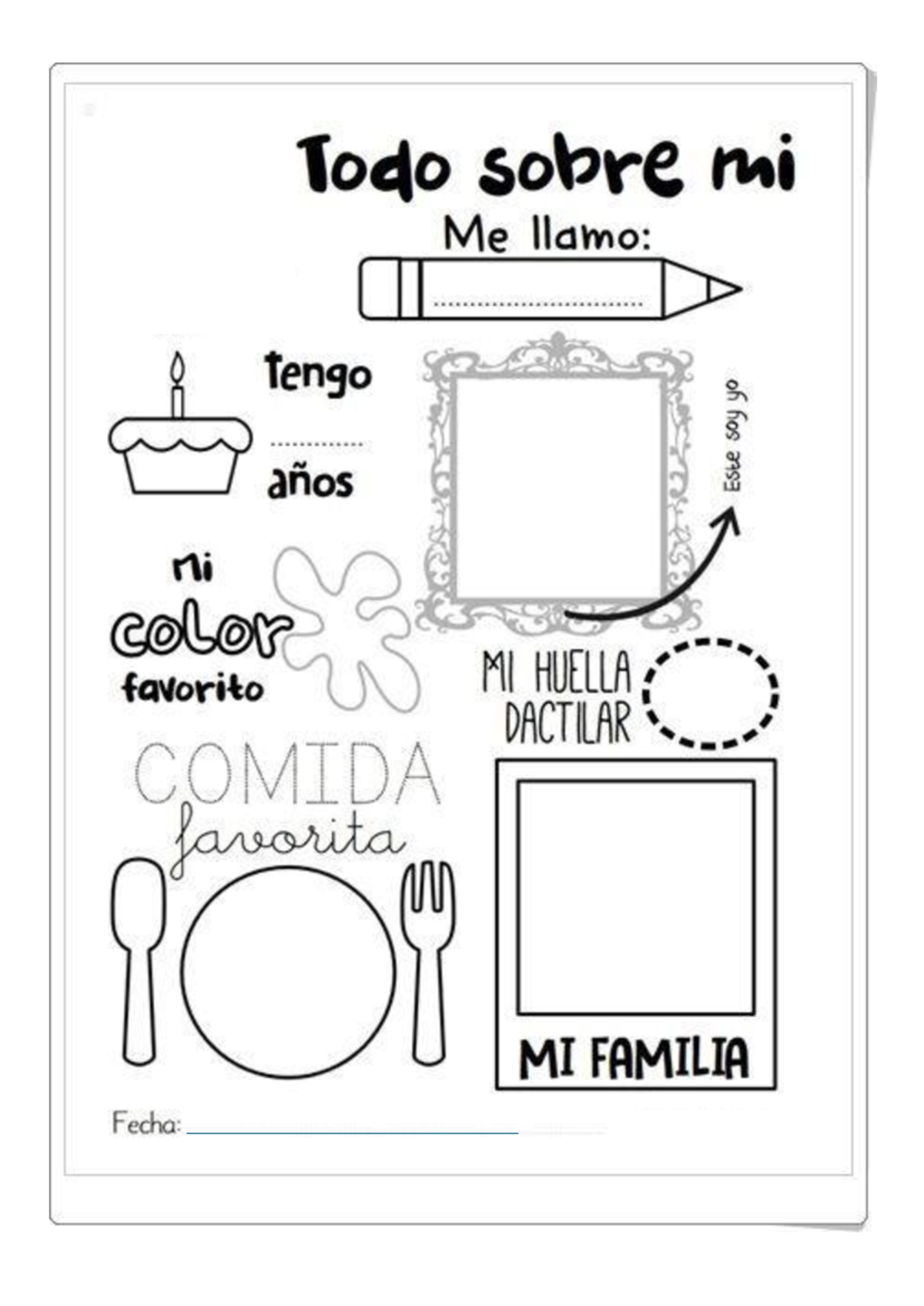 Todo sobre mi- Segundo grado - Español - Todo sobre mi Me llamo: tengo ...