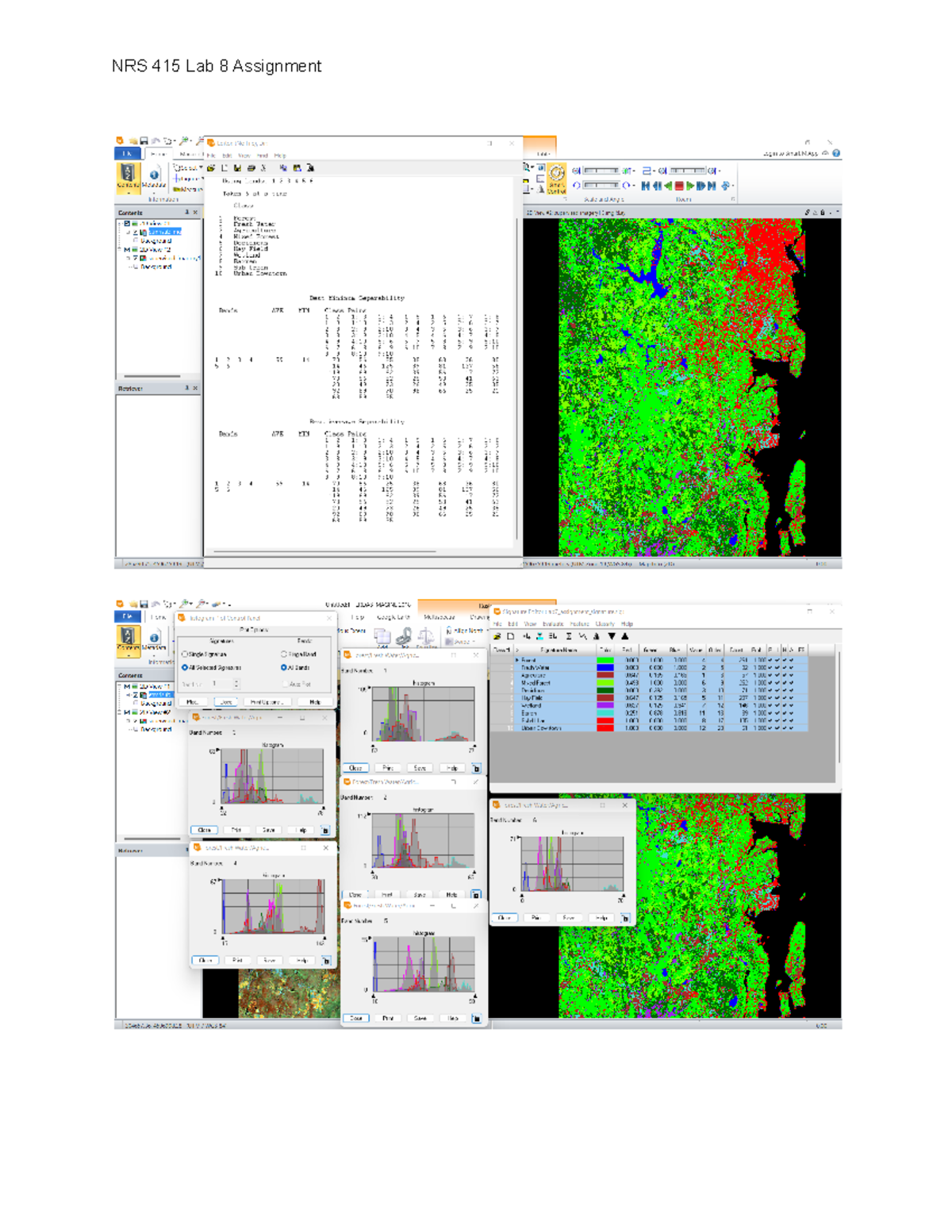 415 Lab 8 - Remote sensing lab 8 assignment - NRS 415 Lab 8 Assignment NRS 415 Lab 8 Assignment ...