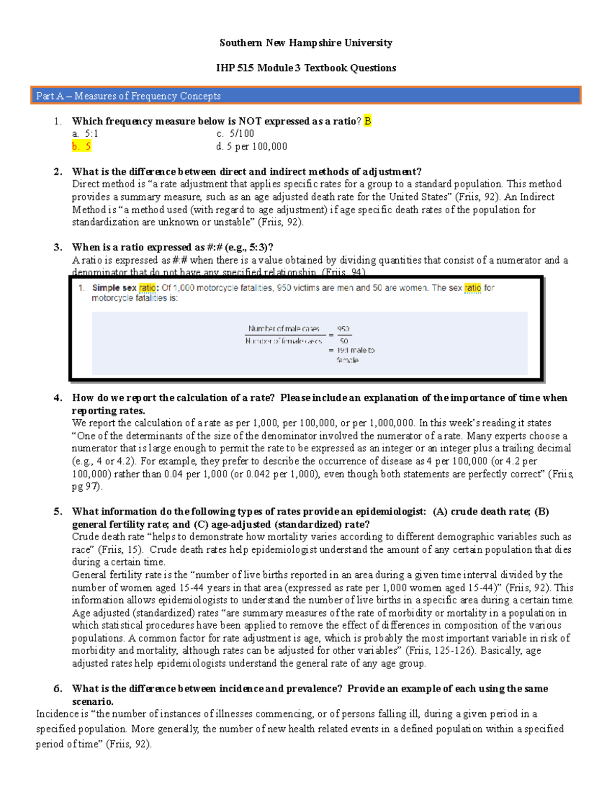 IHP 515 Module 3 Questions - Southern New Hampshire University IHP 515 ...