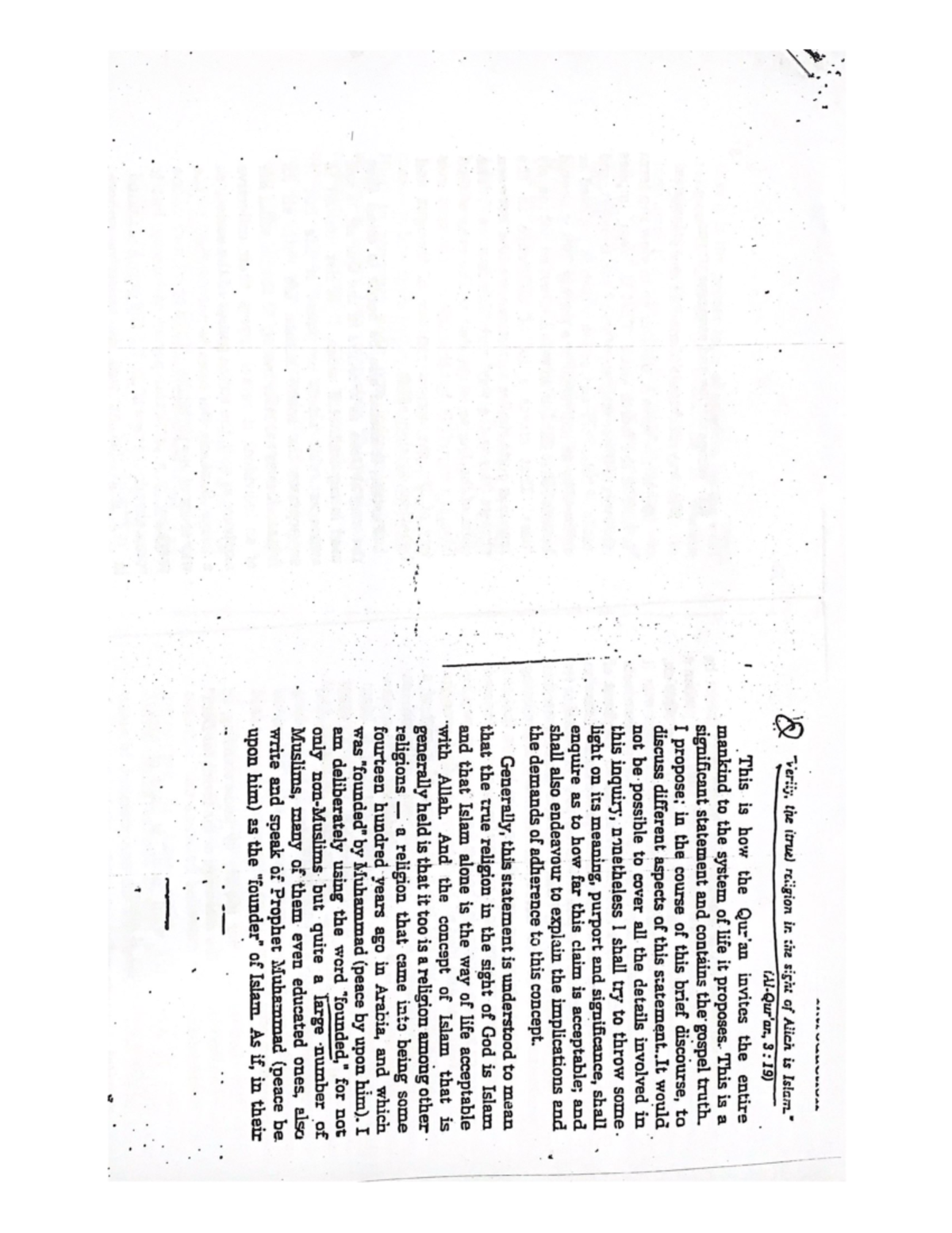 Islamic Studies Handout - Q verify, the (true) religion in the sight of ...