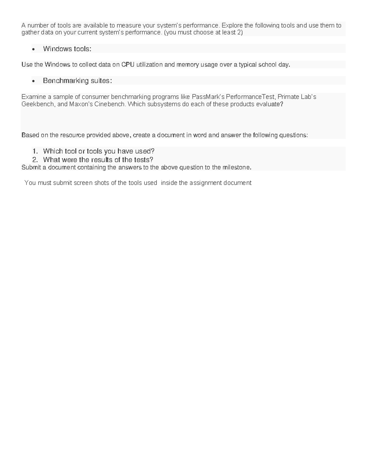 BTM Assignment 2 Instructions - A number of tools are available to ...
