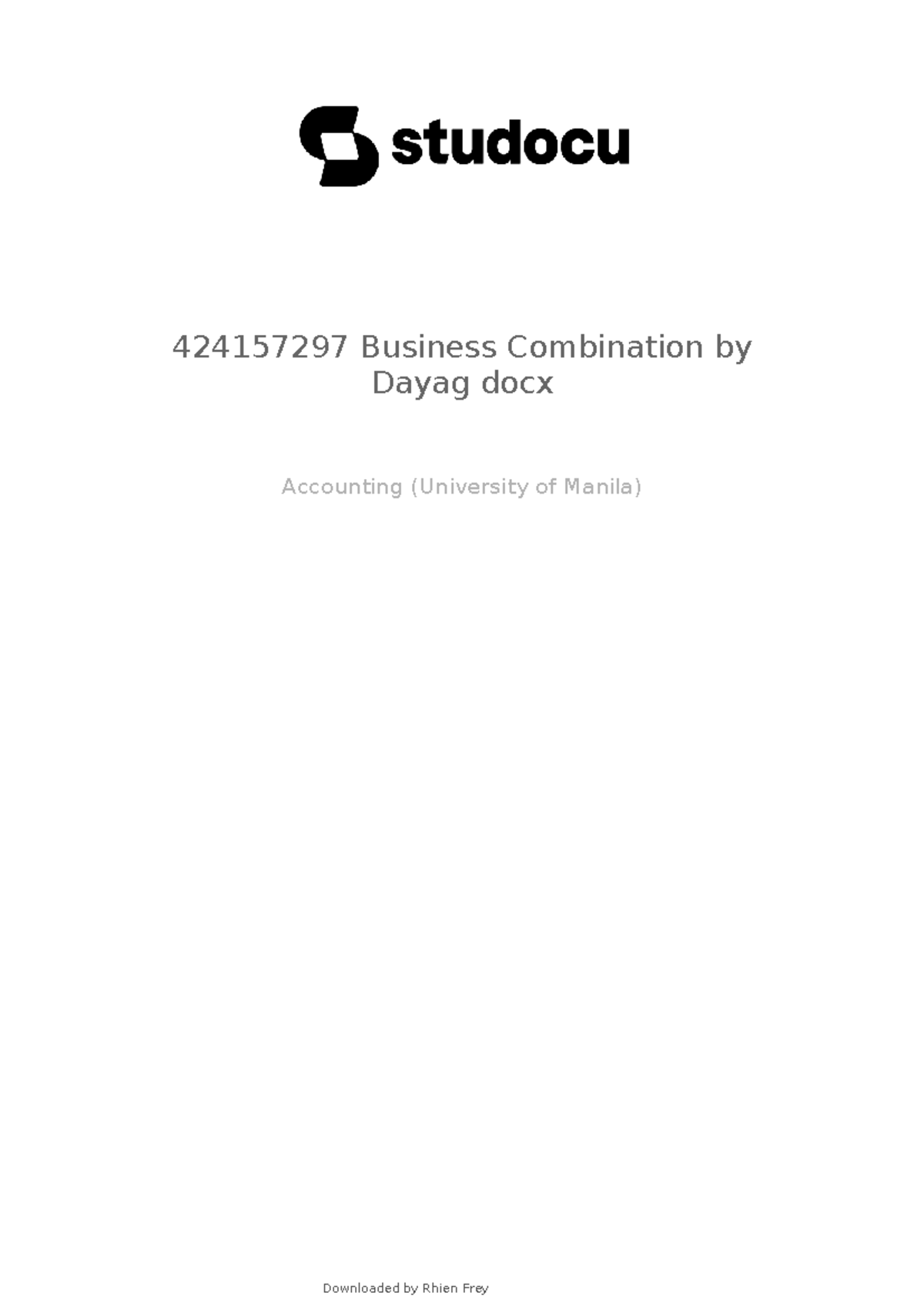 424157297 business combination by dayag docx - 424157297 Business ...