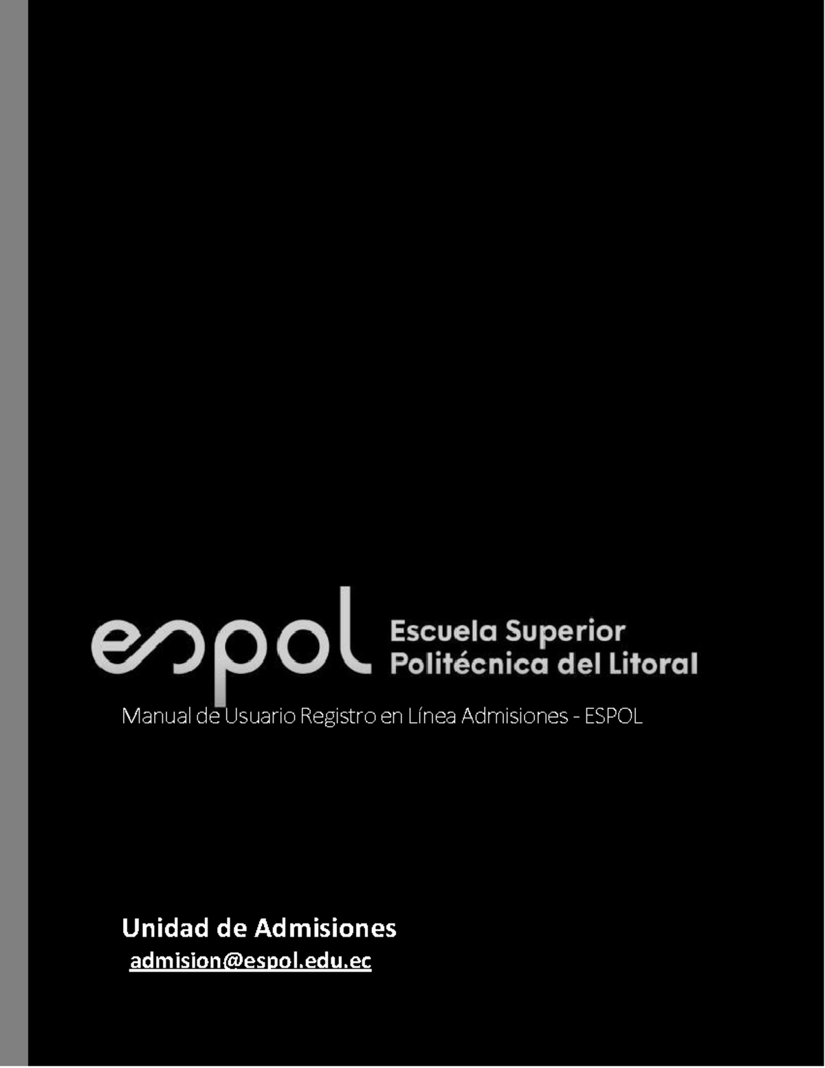 Manual de usuario Admisiones- Espol 4 - Manual de Usuario Registro en Línea Admisiones - ESPOL ...