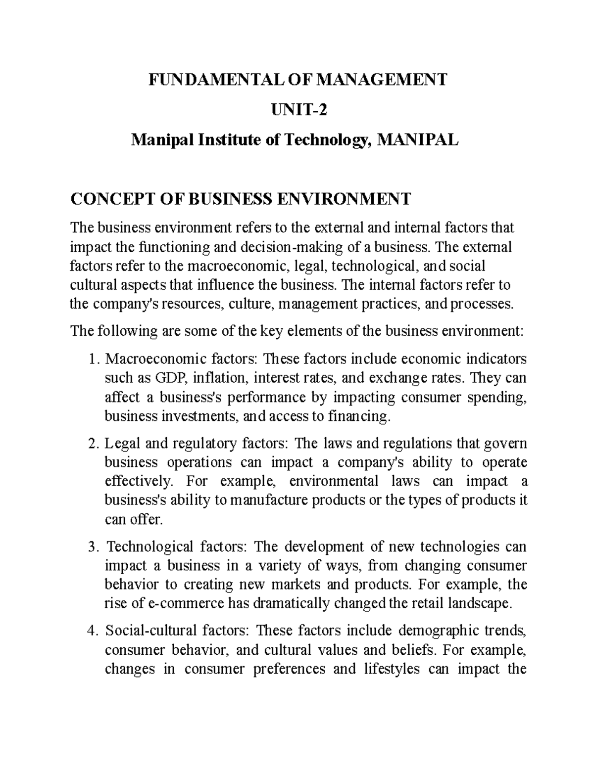 Fundamental of Management unit-2-1 - FUNDAMENTAL OF MANAGEMENT UNIT ...