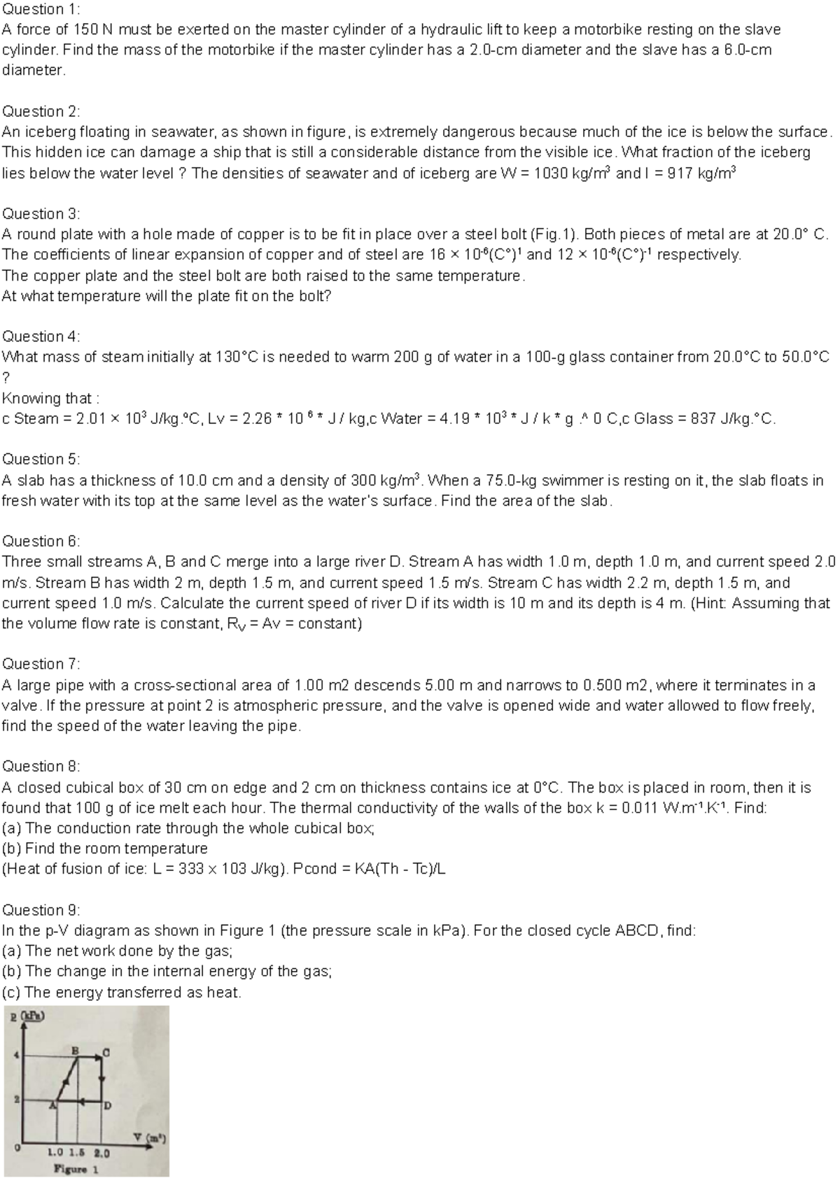 Midterm Review Exercises - Question 1: A force of 150 N must be exerted on the master cylinder ...