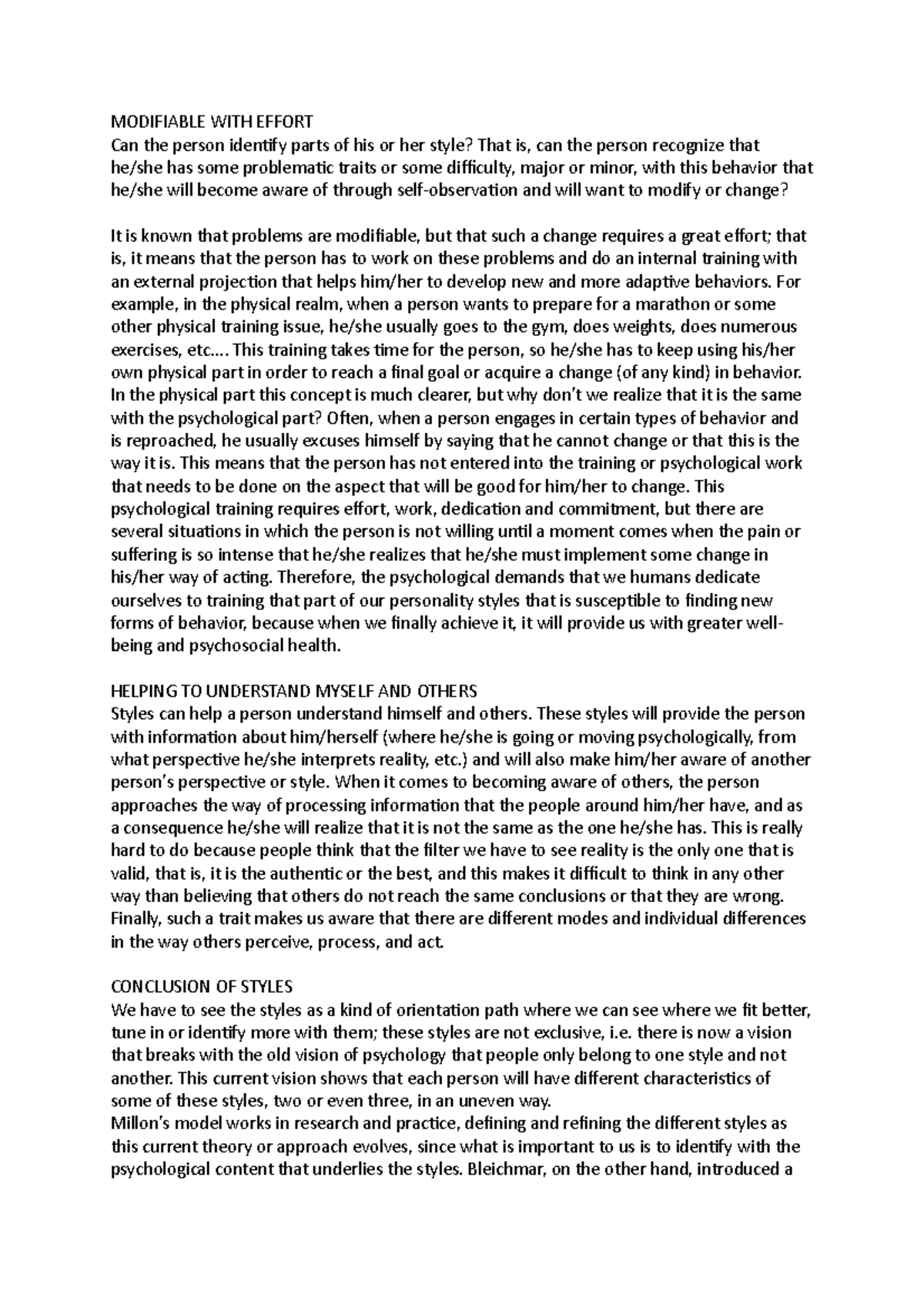 Modifiable WITH Effort - MODIFIABLE WITH EFFORT Can the person identify ...