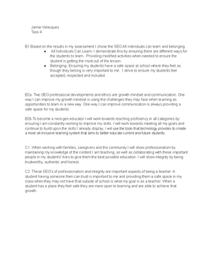 D094 Task 1 revised - task 1 passed - Jacquce Howard Educational ...