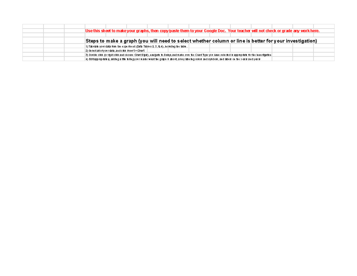 [Template] Graphing sheet - Homeostasis Lab - Investigation Data - Use ...