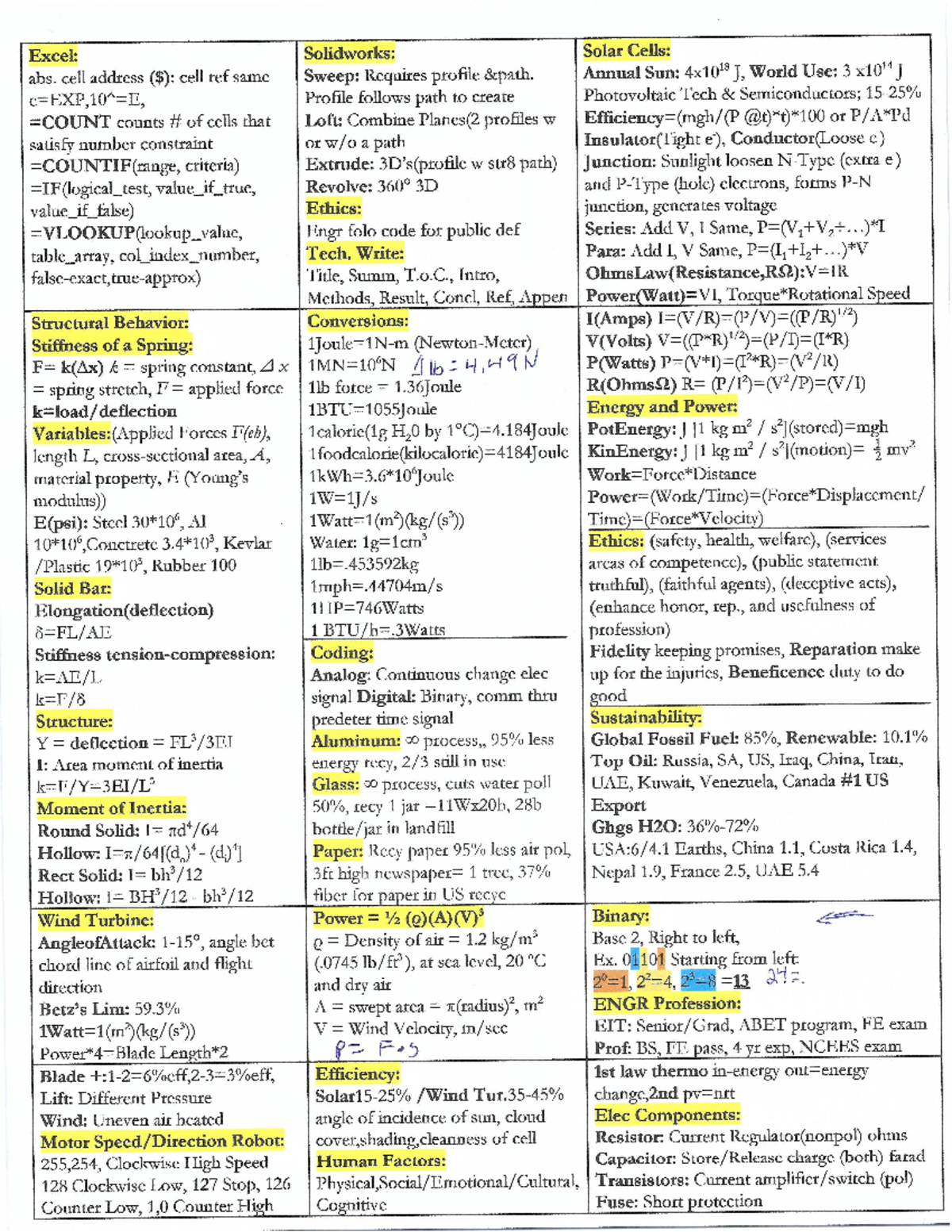 E10 final review - ENGR 010 - Studocu