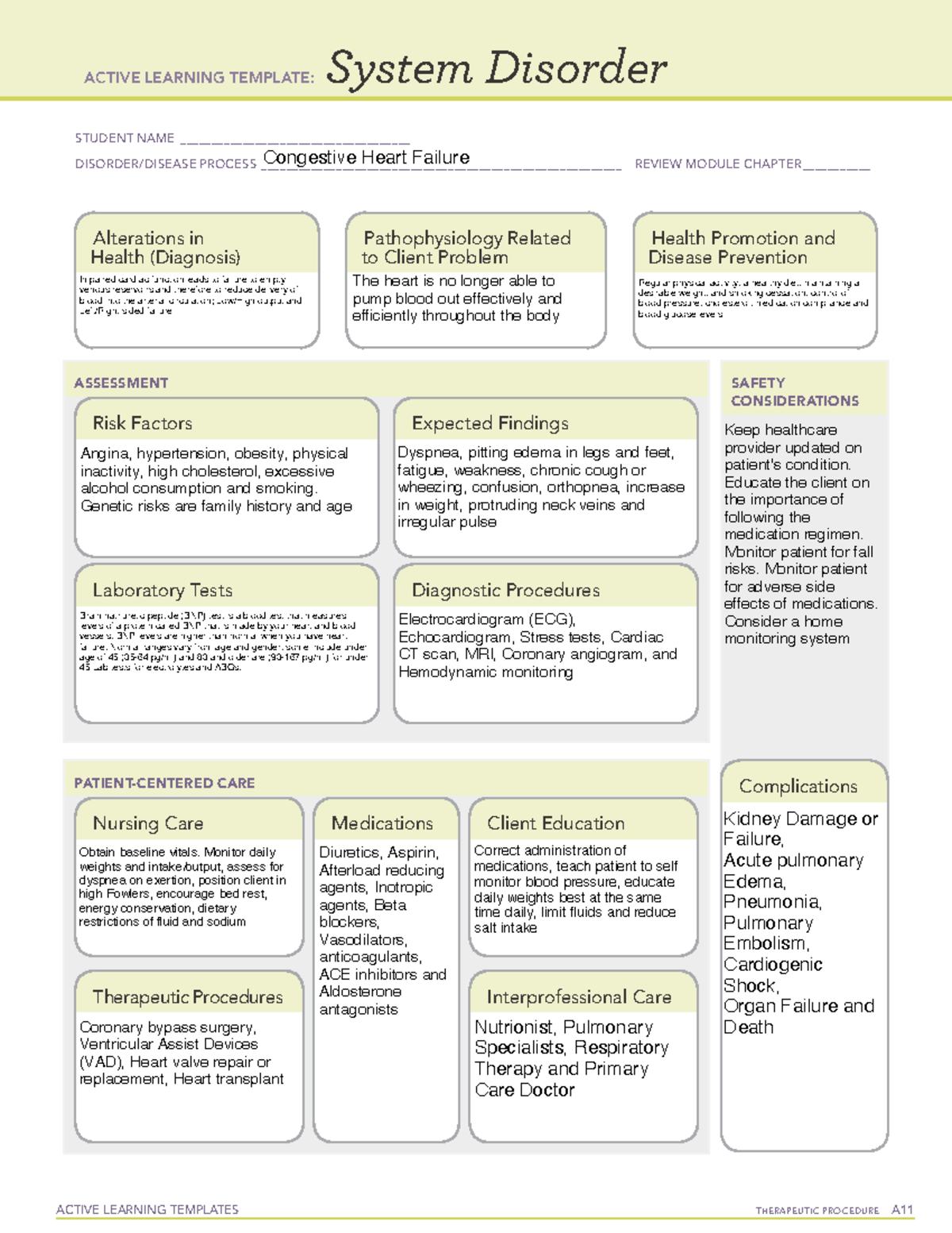 SD CHF - CHF - ACTIVE LEARNING TEMPLATES THERAPEUTIC PROCEDURE A System ...