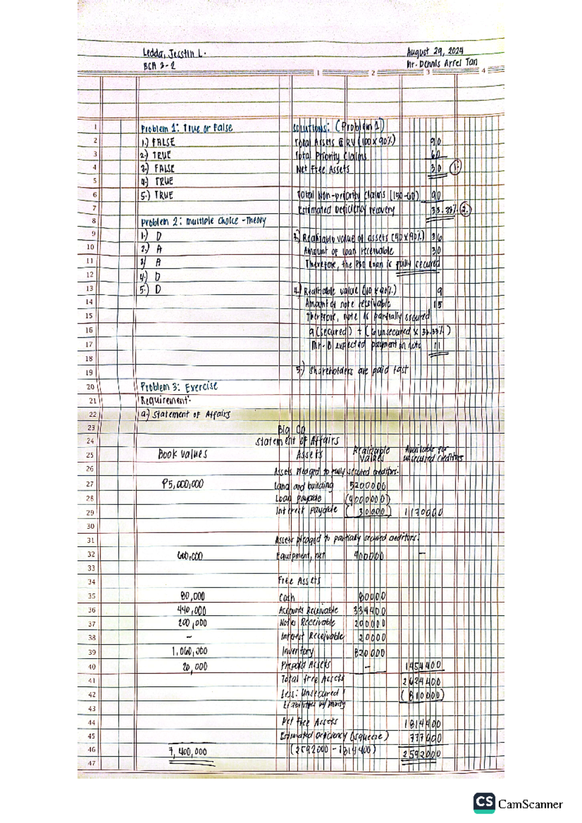 Ledda- Chapter 5-AST-HW1 - Ledda, Jesstin L. August 29, 2024 BSA Mr ...