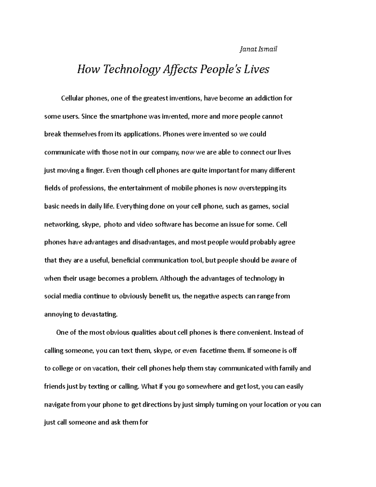 How Technology Affects People - Janat Ismail How Technology Affects ...