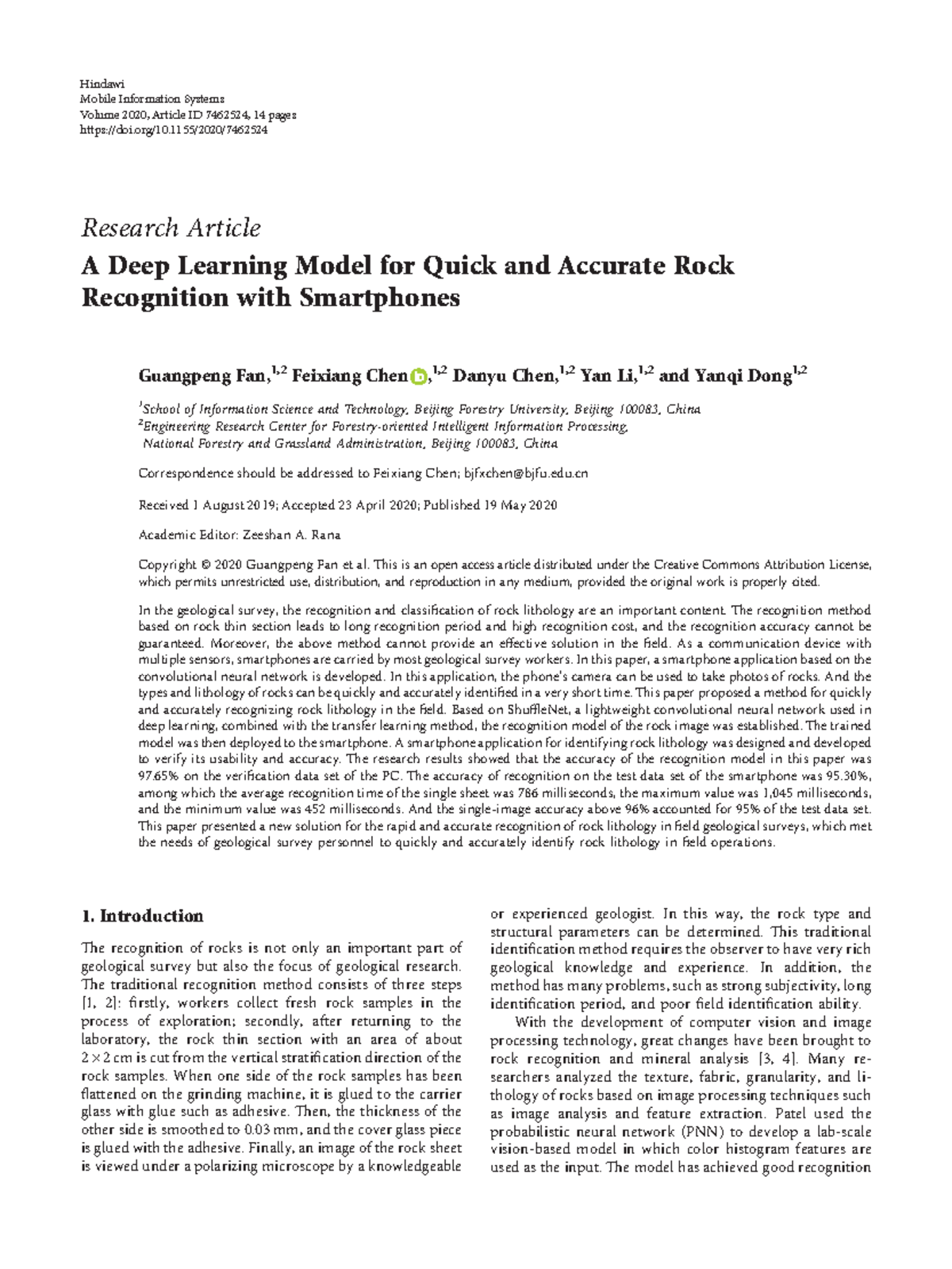 A Deep Learning Model for Quick and Accurate Rock - Research Article A ...