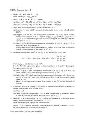 MA30231 2016-2017 Lecture Notes - MA30231: Projective Geometry Fran ...