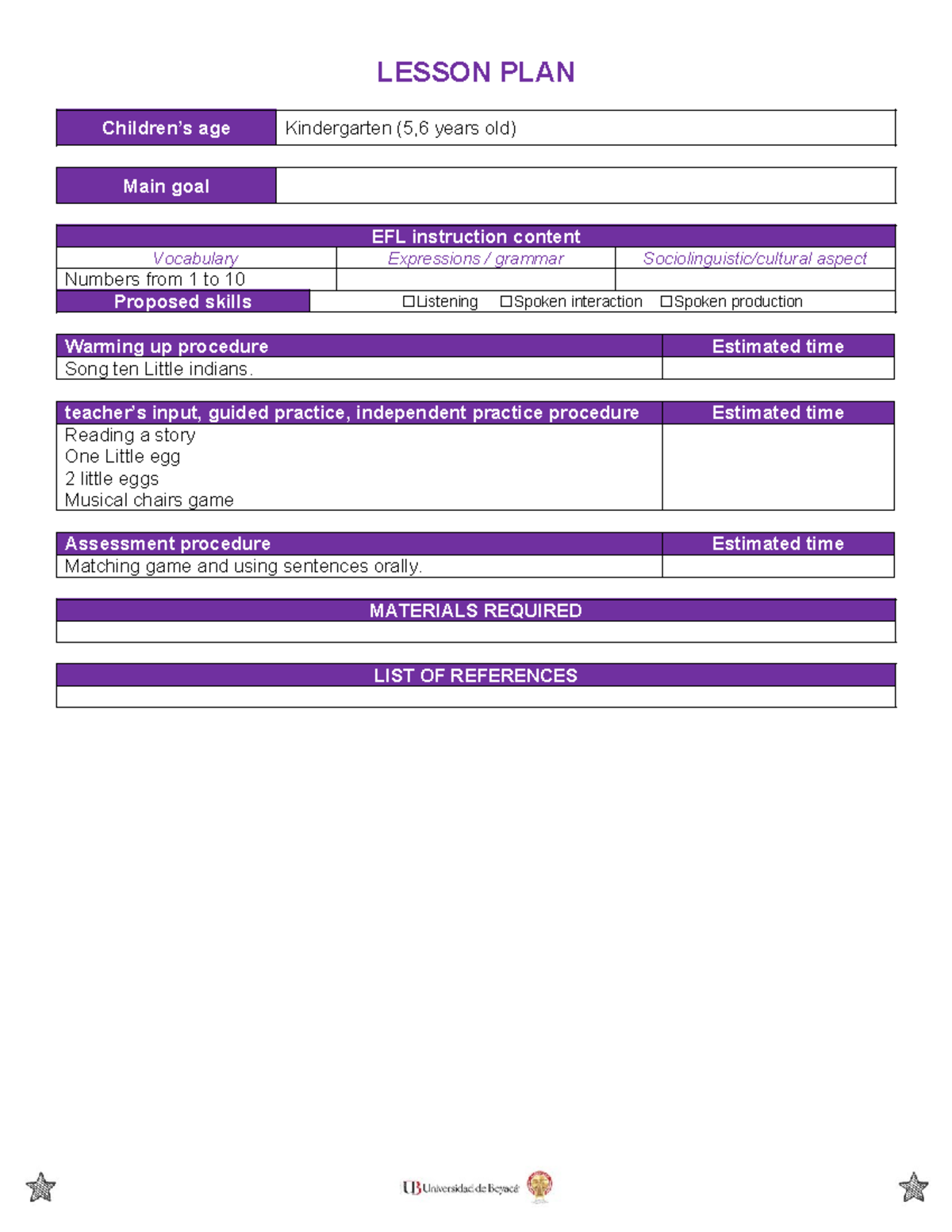 1 lesson plan Concept book - LESSON PLAN Children’s age Kindergarten (5 ...