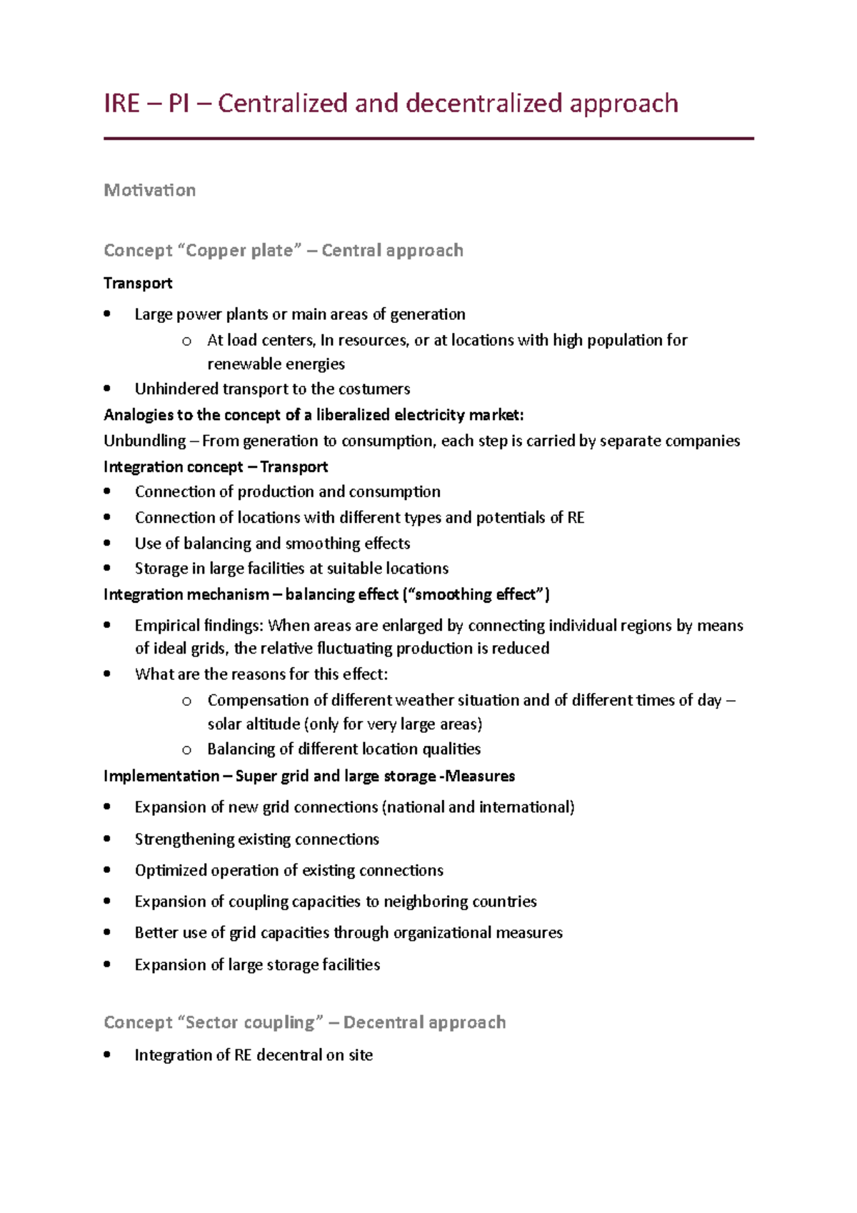 IRE - PI4 - Physical integration - IRE – PI – Centralized and ...