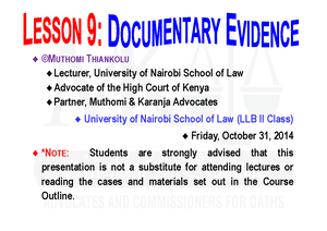 Evidence Act - LAWS OF KENYA EVIDENCE ACT CHAPTER 80 Revised Edition ...