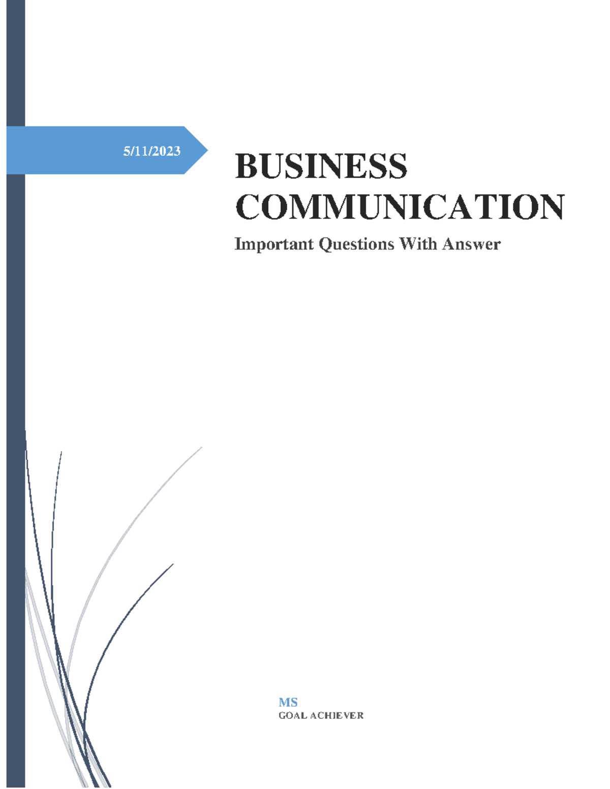 business communication solved imp. Questions - 5/11/ BUSINESS ...