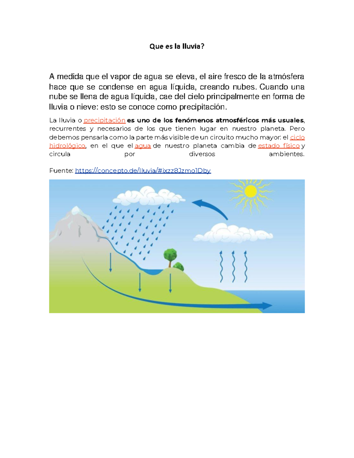 Naturales - LA Lluvia - AASAAA - Que es la lluvia? A medida que el ...