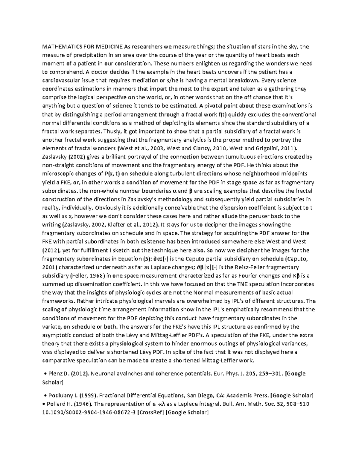 Mathematics FOR Medicine As researchers we measure things - MATHEMATICS ...