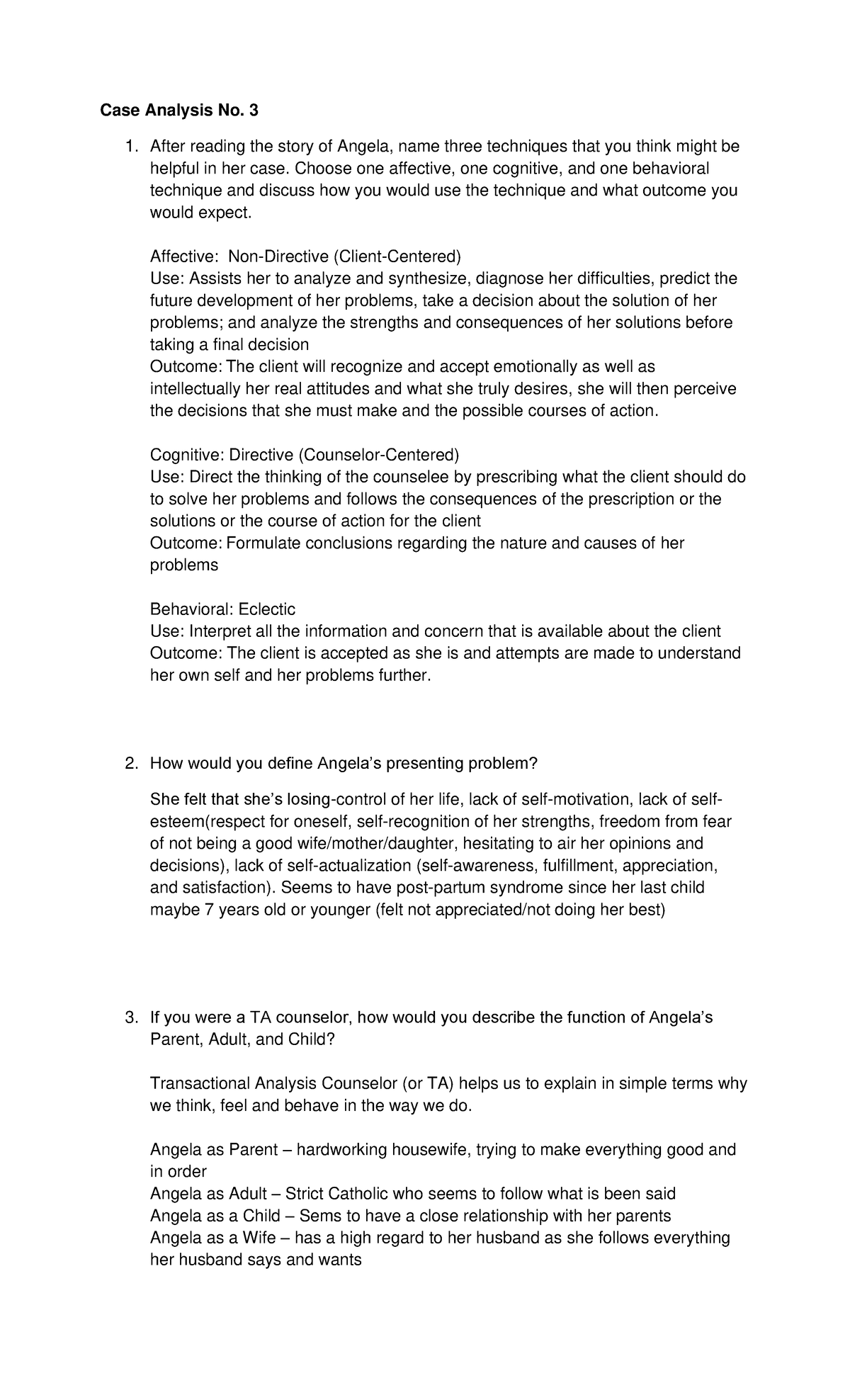 GOUP 3-Case Analysis No 3 - Case Analysis No. 3 1. After reading the ...