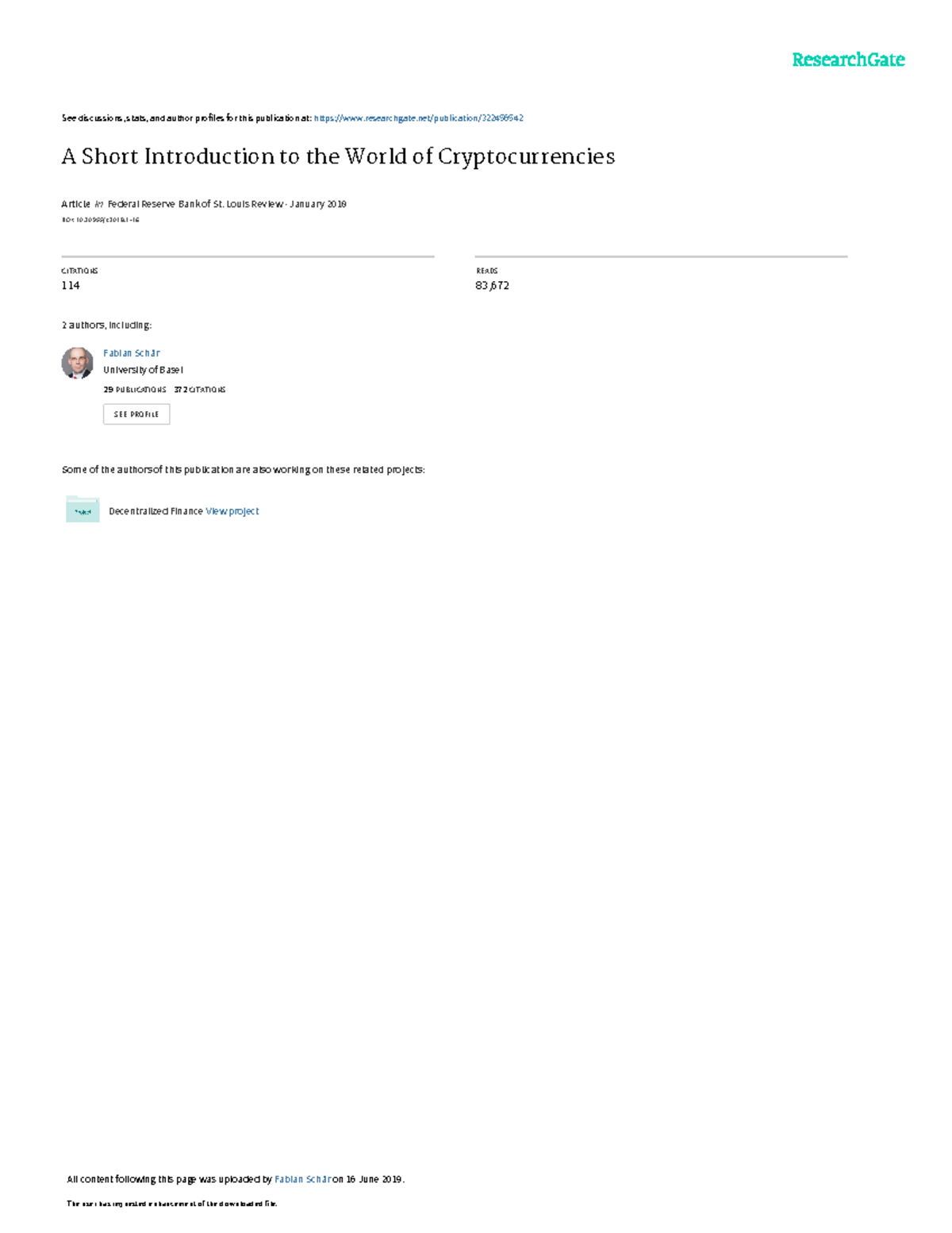 A short introduction to the world of cryptocurrencies - See discussions ...