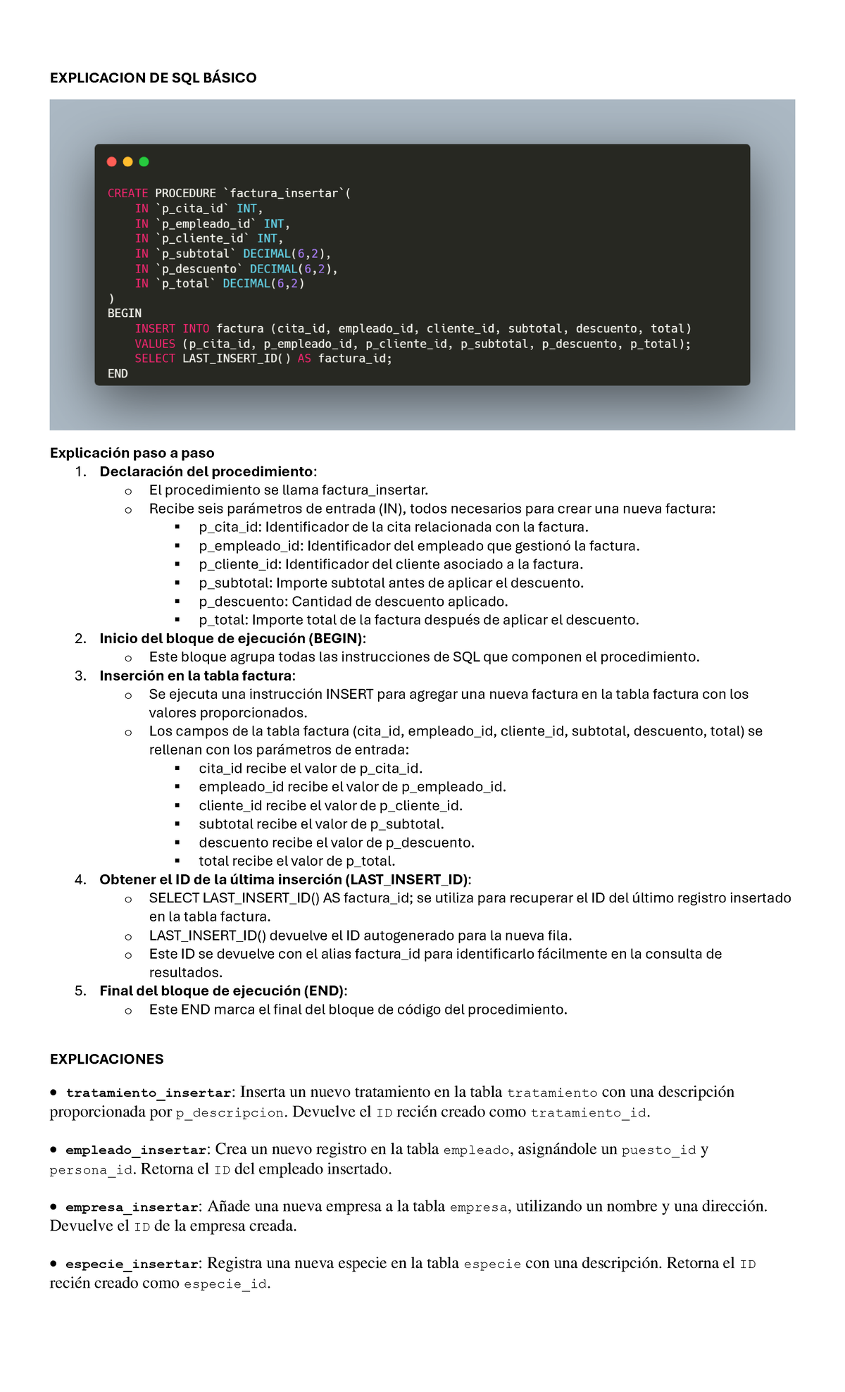 Consultas SQL Insert - apuntes - EXPLICACION DE SQL BÁSICO Explicación ...