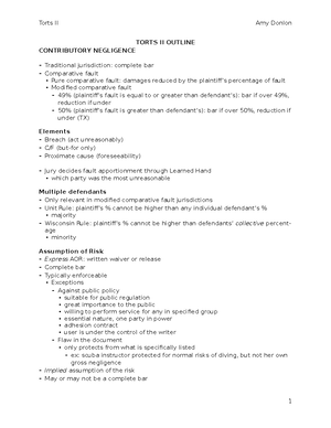 Torts - Defamation Cheat Sheet - Defamation False and defamatory ...