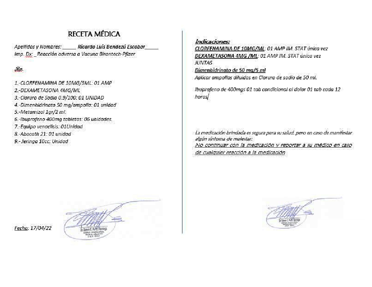 Receta medica edicion ...