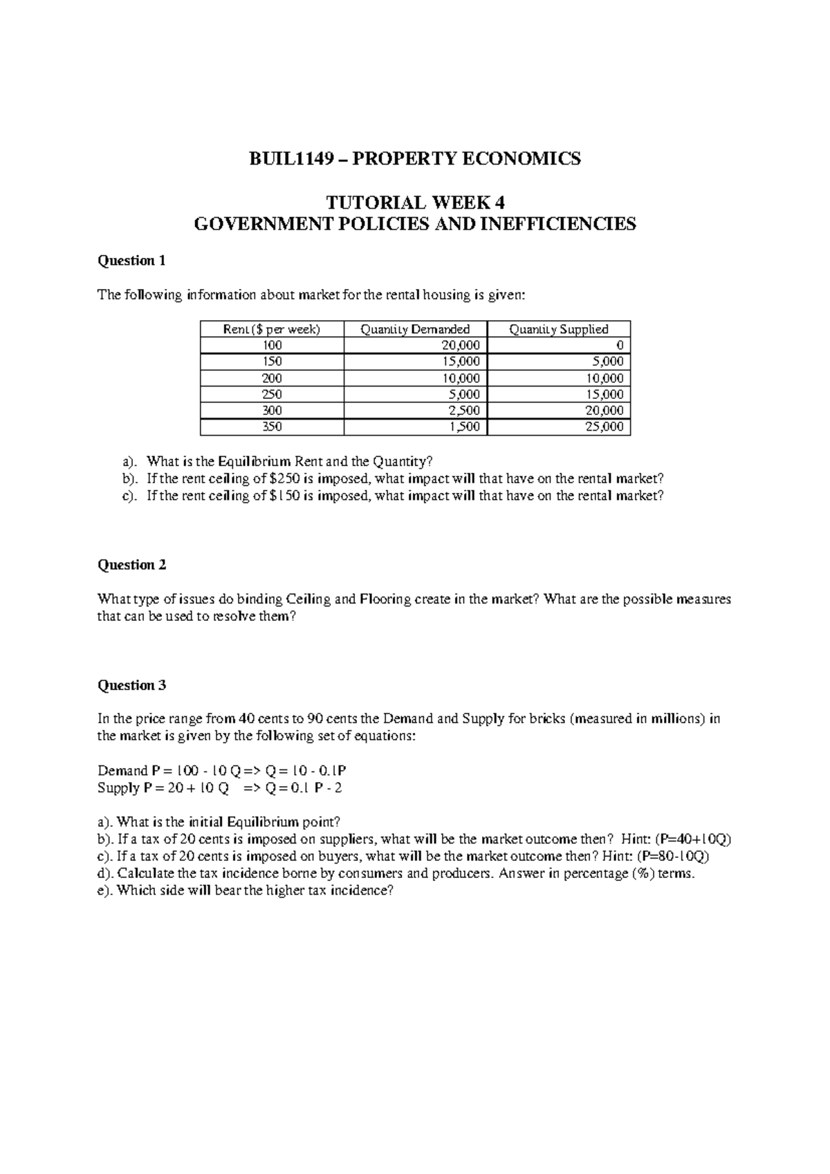 Tutorial Week 4 pdf - ECON1246 - RMIT University - Studocu