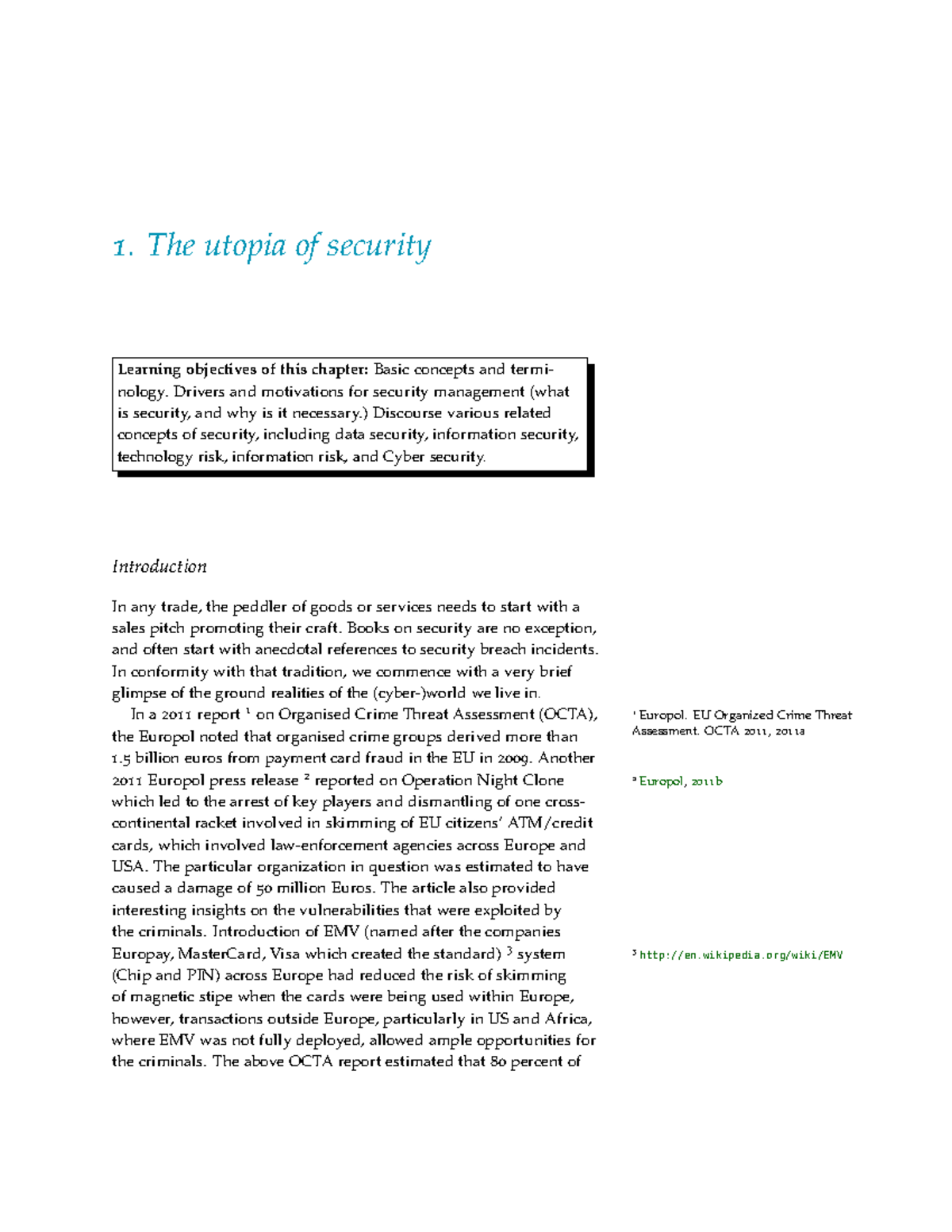 Securitymanagement 01-introduction - 1. The utopia of security Learning objectives of this ...