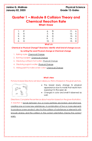 Physical Science Module 5 - Quarter 1 – Module 5: General Types of ...