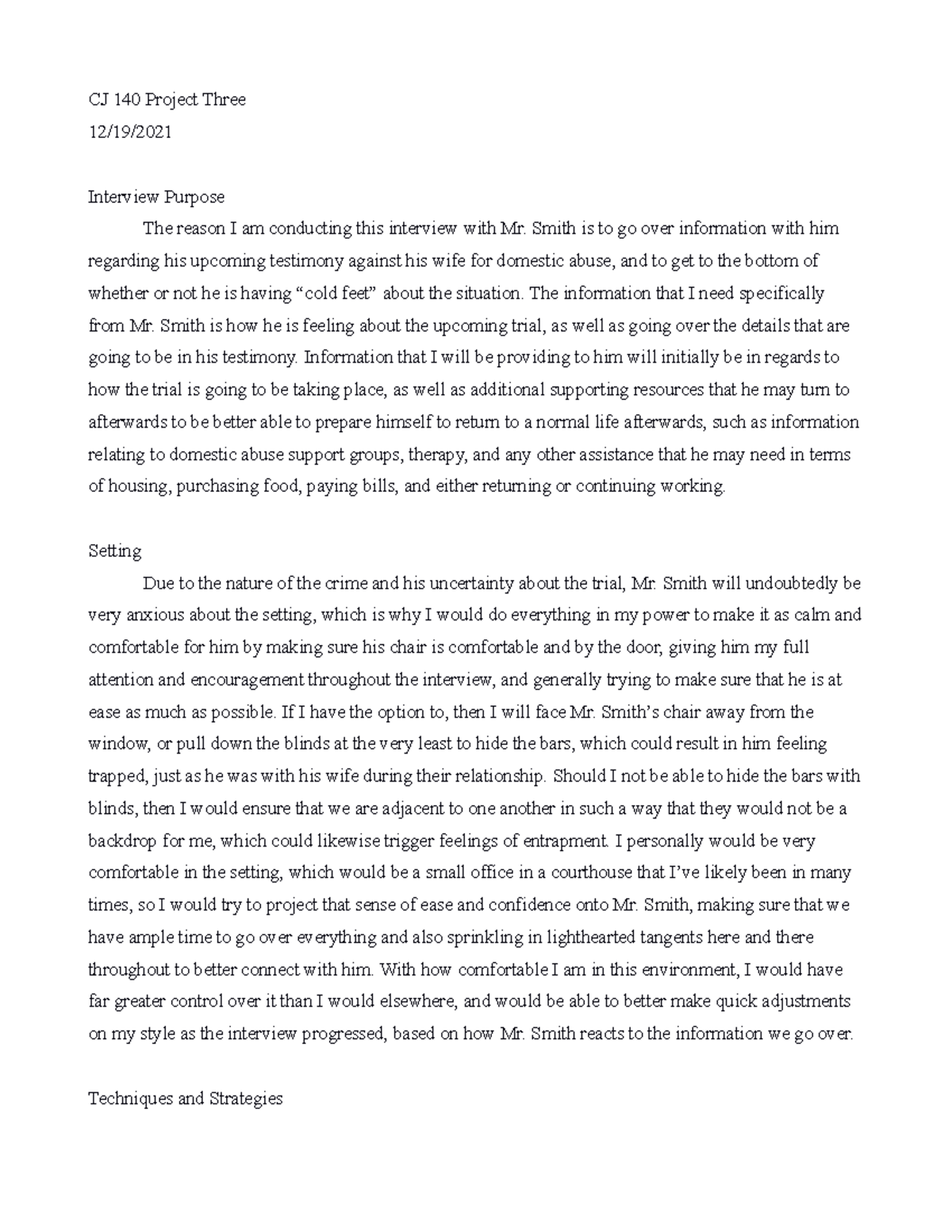 CJ 140 Project Three - CJ-140 - SNHU - Studocu