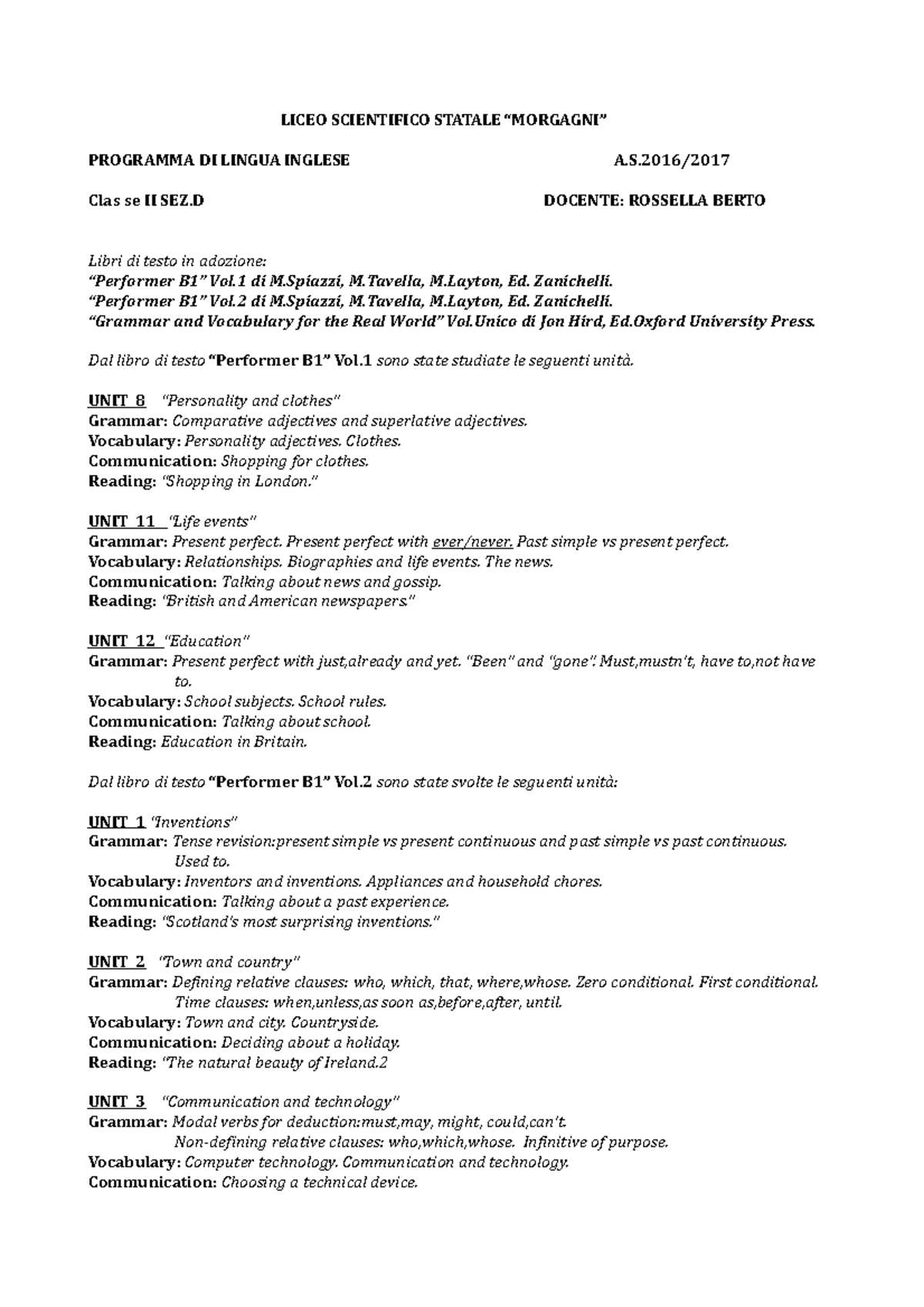 Inglese 56 - hahahha a ana - LICEO SCIENTIFICO STATALE “MORGAGNI ...