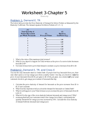 Worksheet 1 (Chapter 3 Demand and Supply) - AK - Chapter 3 Supply and ...